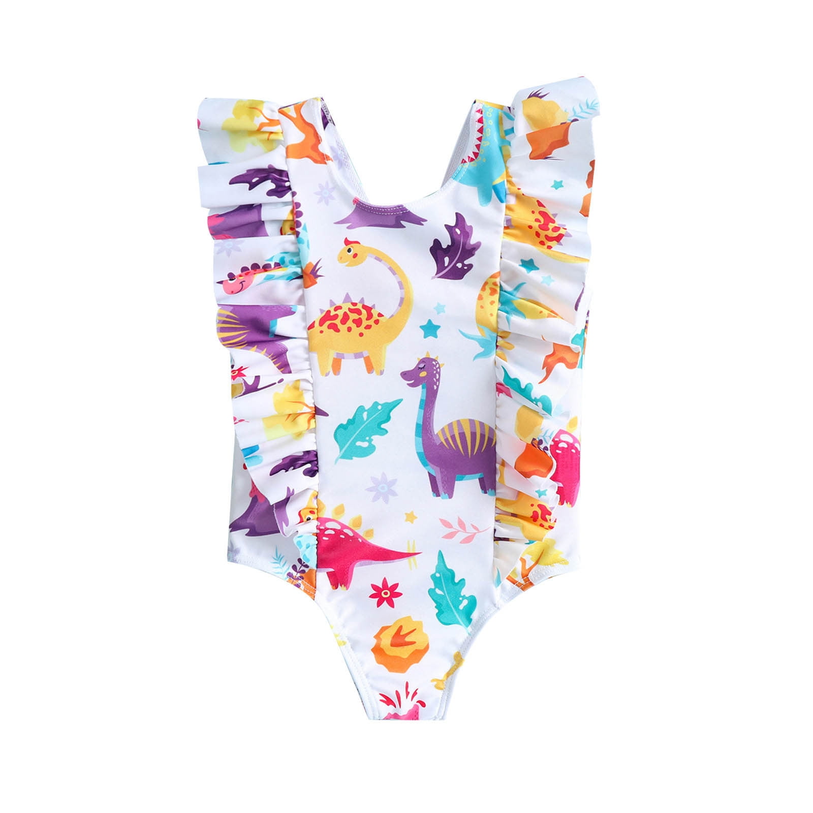 MZXELPRJD Baby Girl Ruffle One Piece Swimsuit Strawberry Print Ruffled ...