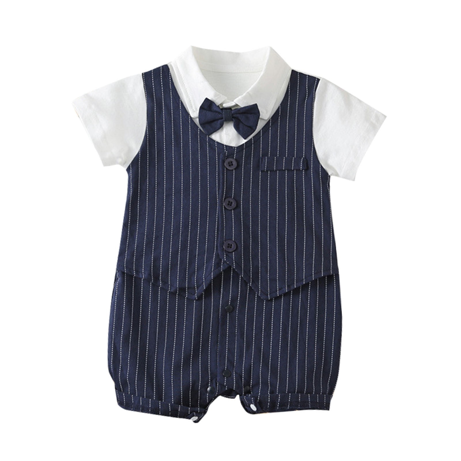 MZXELPRJD Bubble Romper Boy Baby English Gifts Gentleman Style Short ...