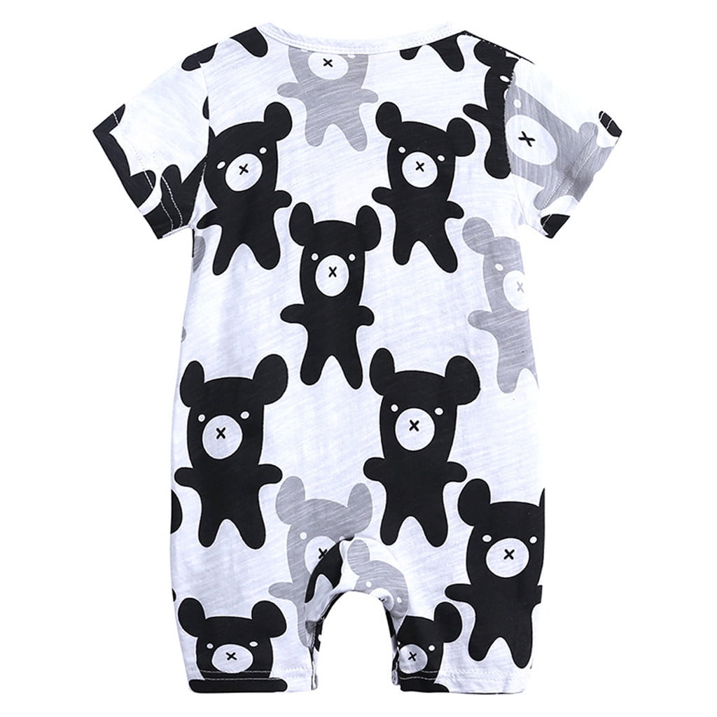 MZXELPRJD Bubble Romper Boy Cartoon Truck Baby Girl Clothing Set Print ...