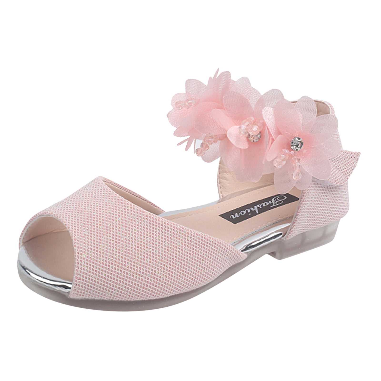 MZXELPRJD Girl Sandals Size 1 Toddler Rubber Sandals Girls Pink Ballet ...