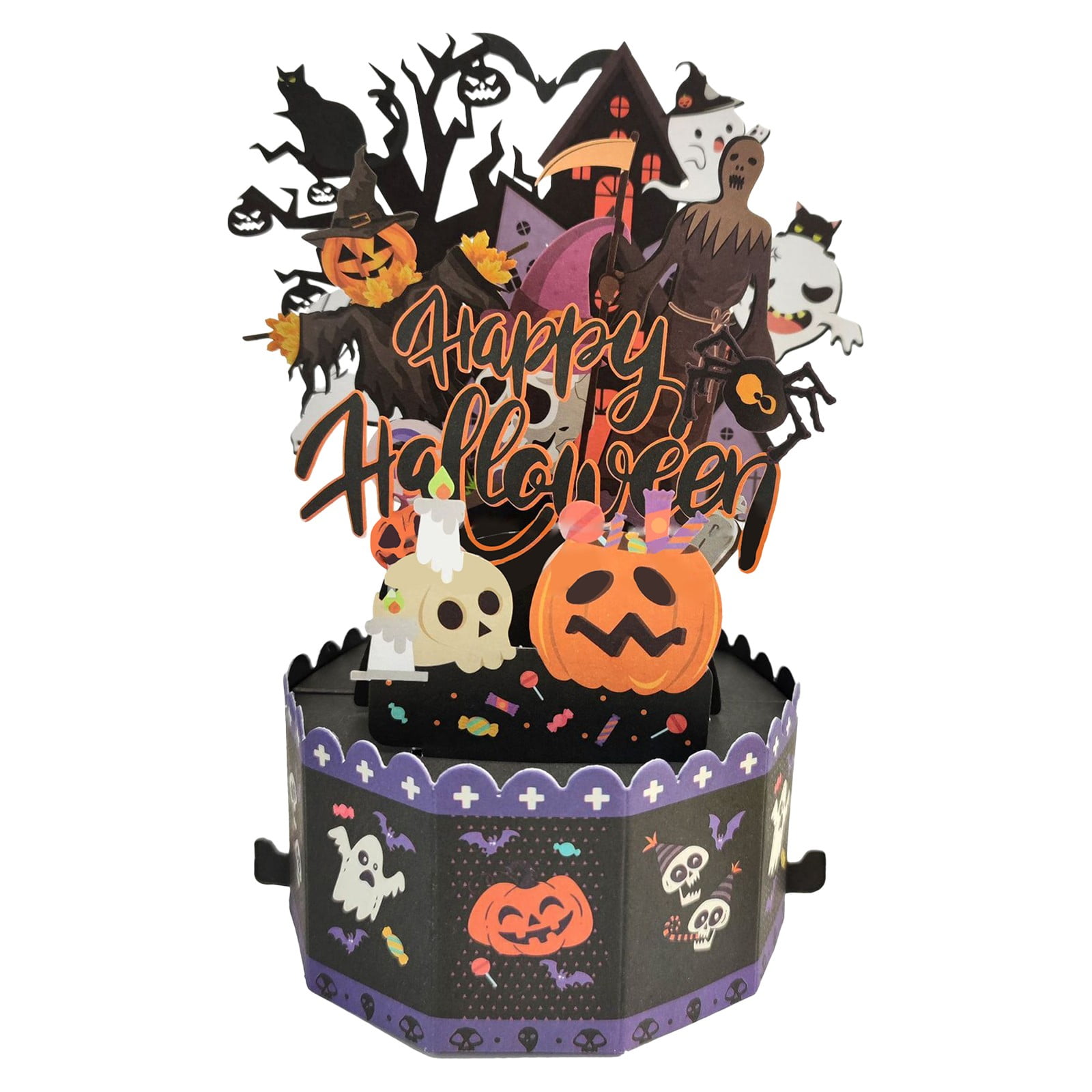 MZXELPRJD Halloween Cards 3D Pop Up Card Halloween Greeting Cards for ...