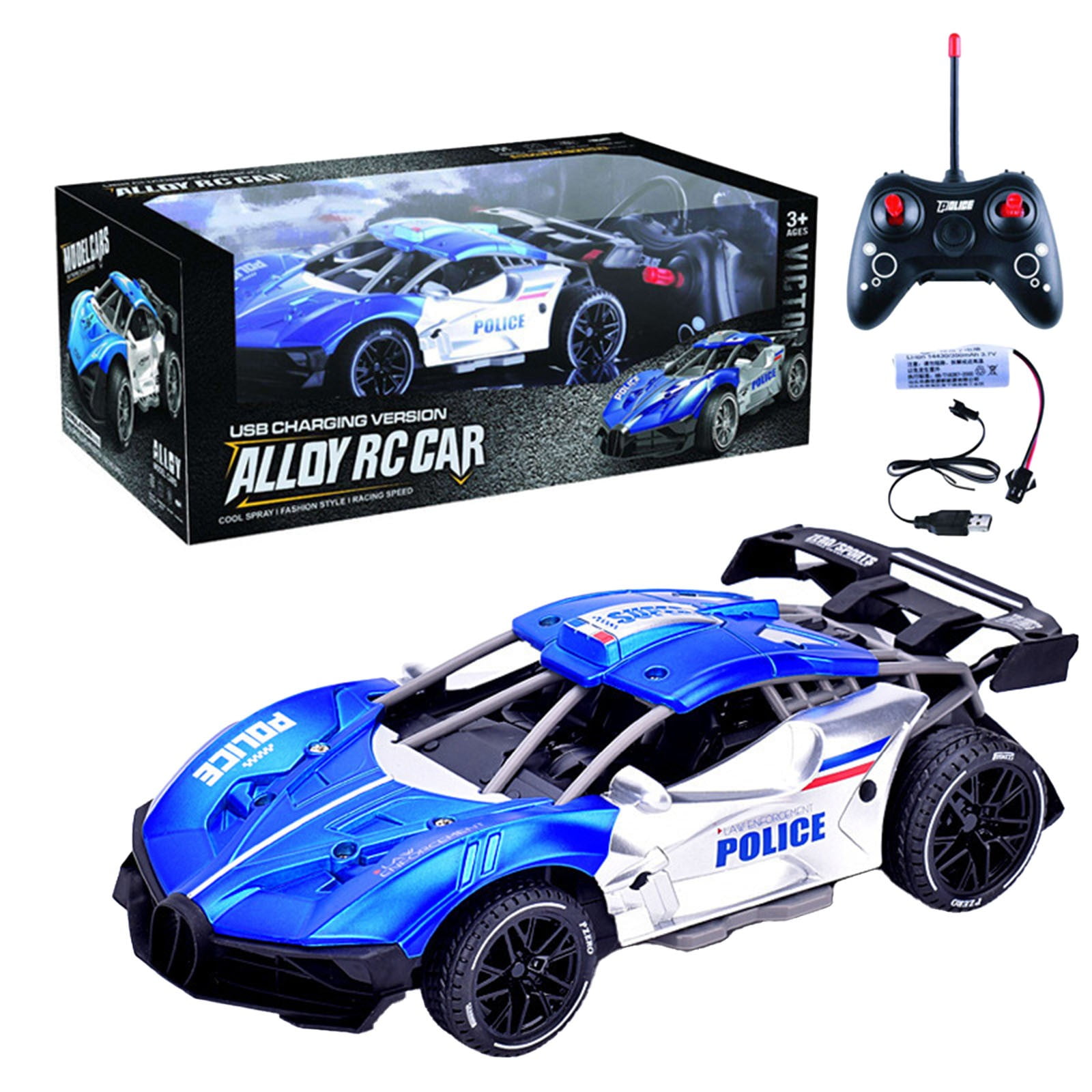 MZXELPRJD Model Car Kits RC Car Model Toy for Kids Boys with Cool Led ...