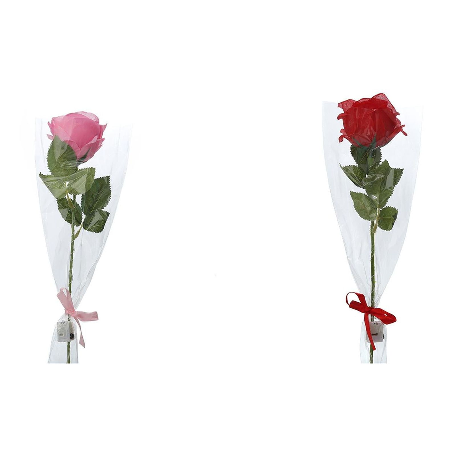 MZXELPRJD Rose 2 Pack LED Glowing Roses Atificial Flowers Luminous Rose ...