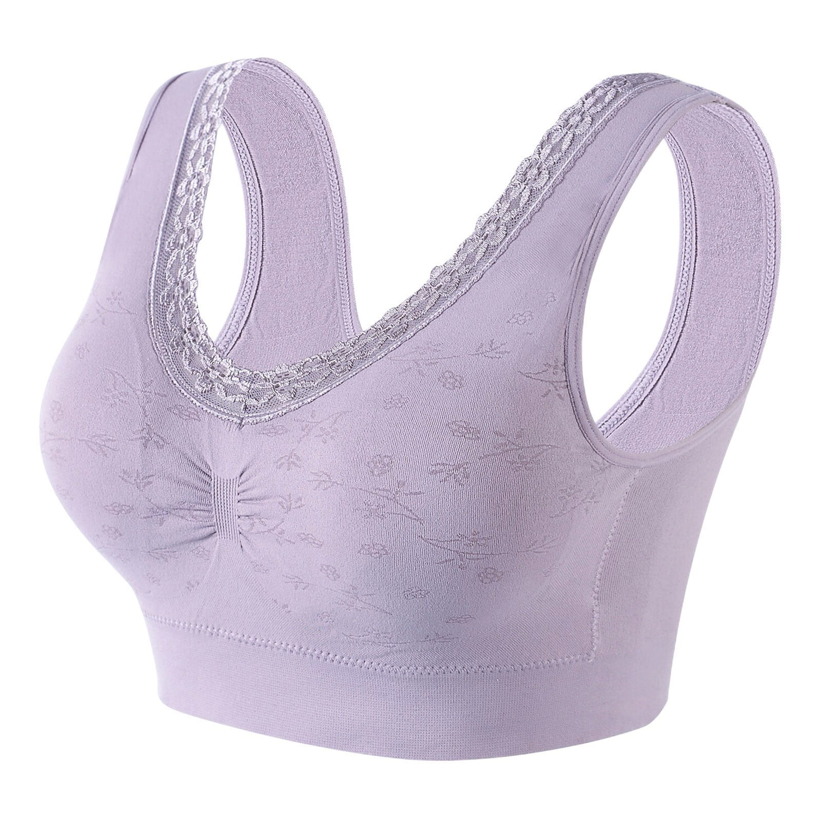 MZXELPRJD Sports Bras for Women Comfortable Solid Color Cotton with No ...