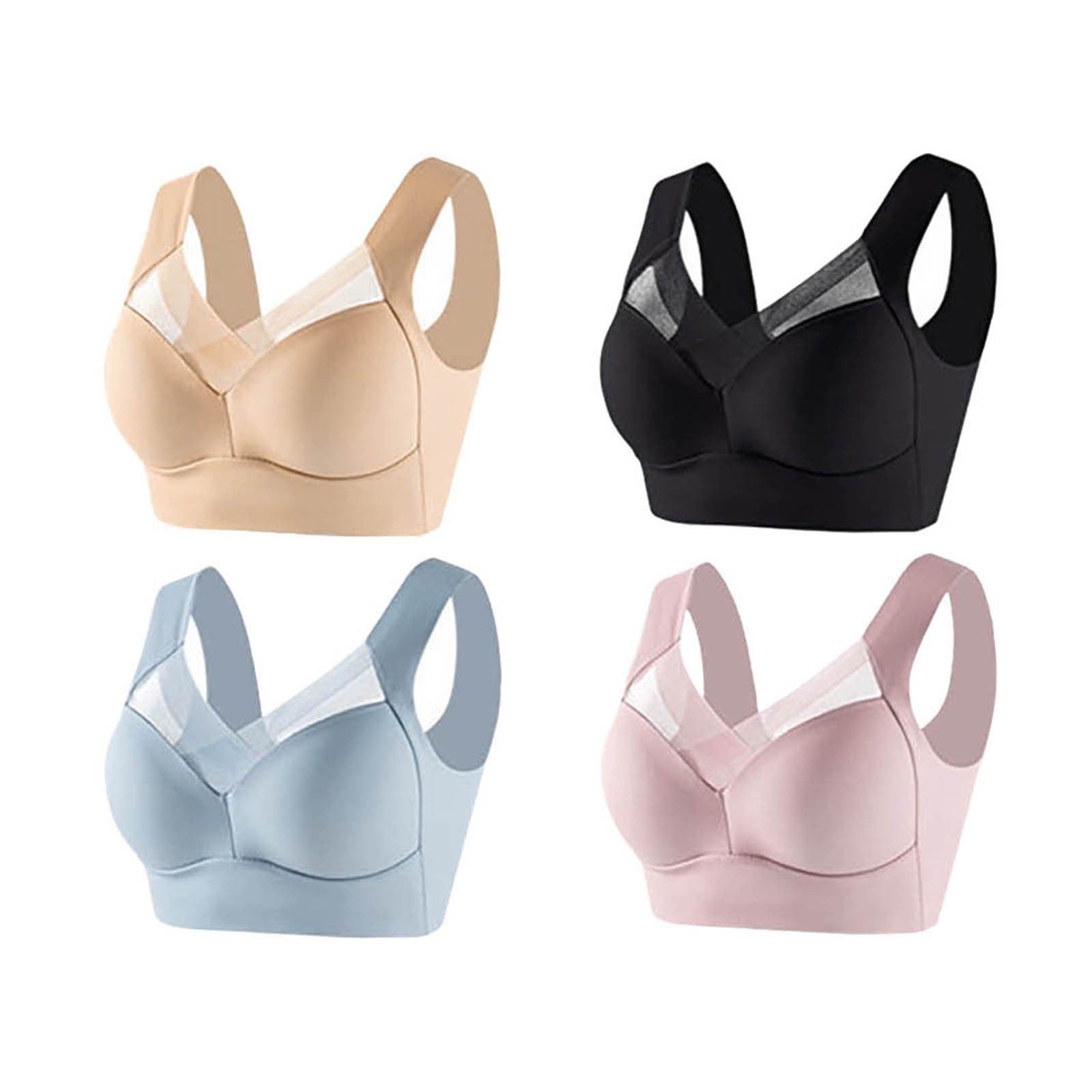 MZXELPRJD Sports Bras for Women Posture Correcting Bra Wireless Push Up ...