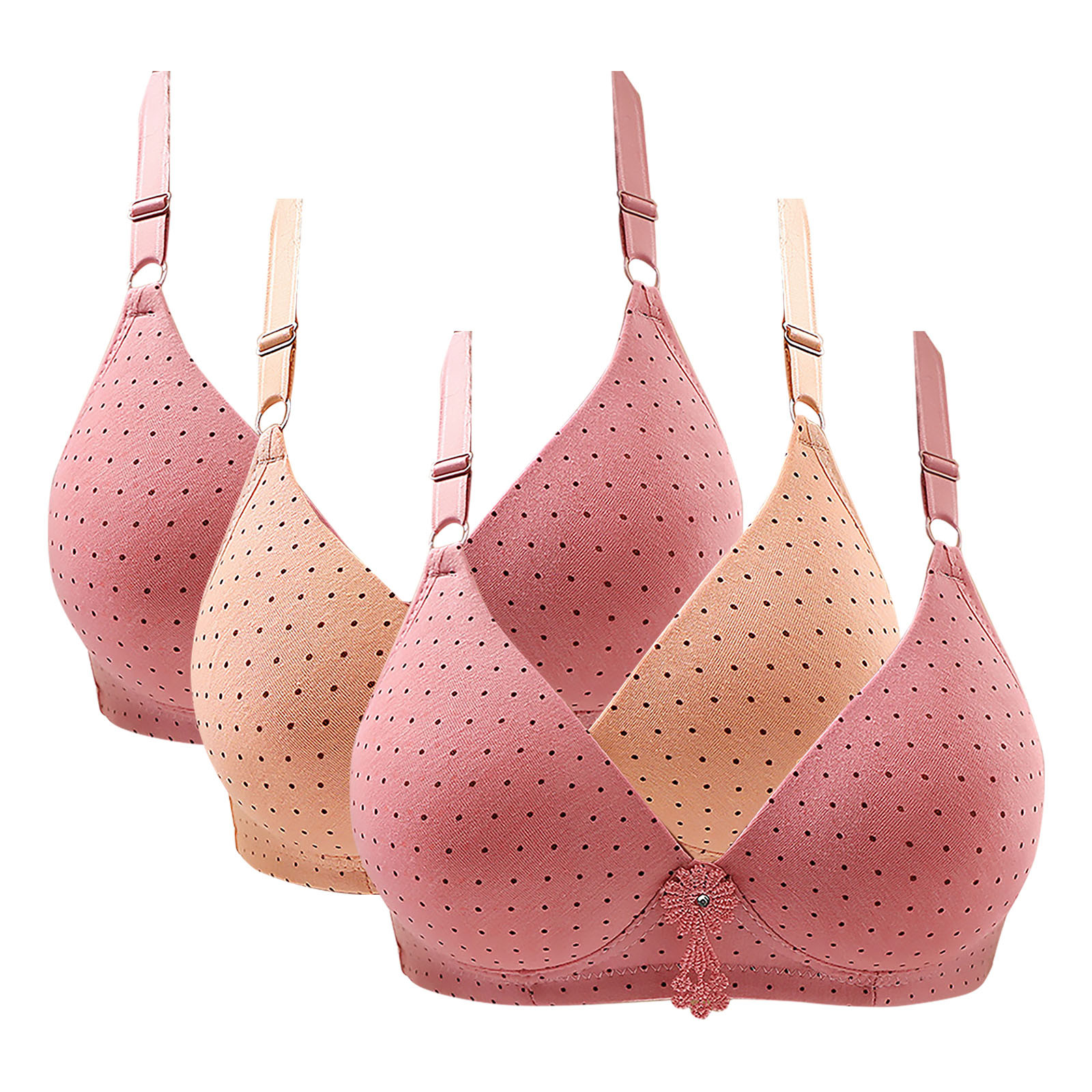 MZXELPRJD Sports Bras for Women Thin Laceless Steel Ring Comfortable ...