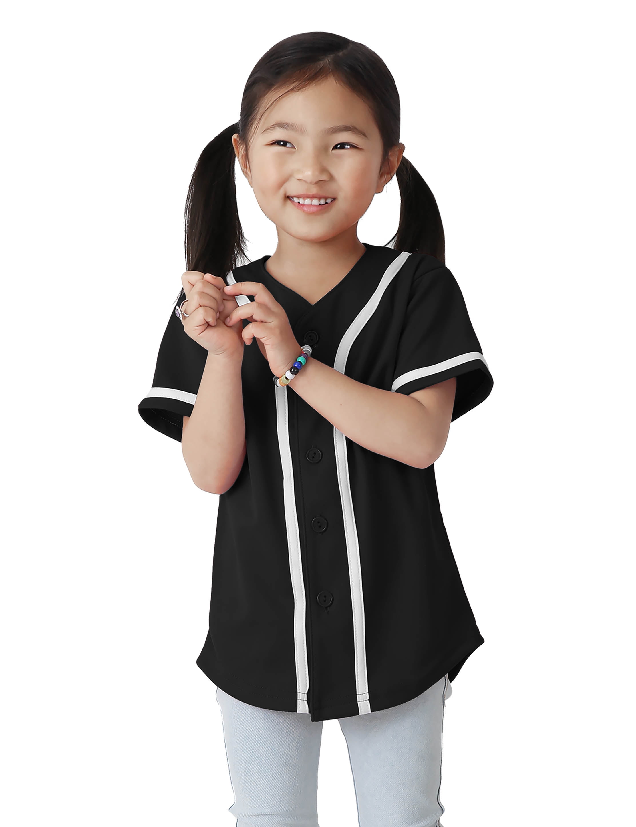 Ma Croix Kids Baseball Button Down Jersey Youth Active Athletic Uniform ...