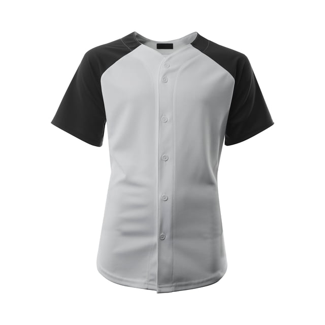 Ma Croix Men's Hip Hop Baseball Tee Button Down Street Inspired Sport ...