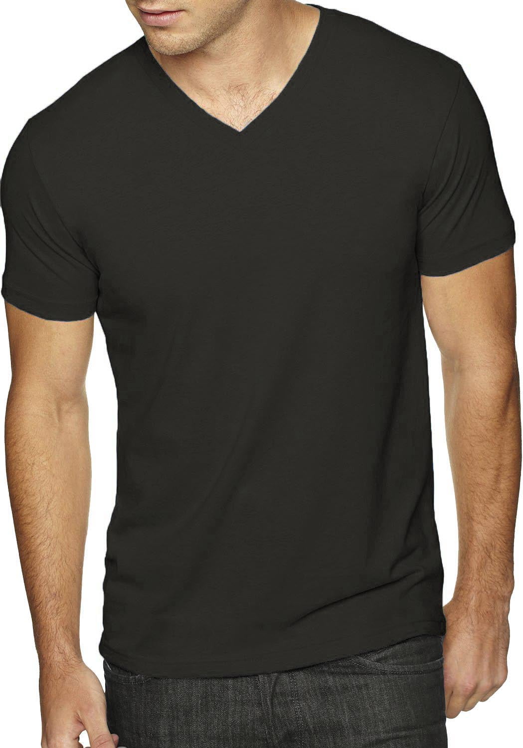 Ma Croix Men's Premium 100% Ring-Spun Cotton V-Neck Short Sleeve T ...