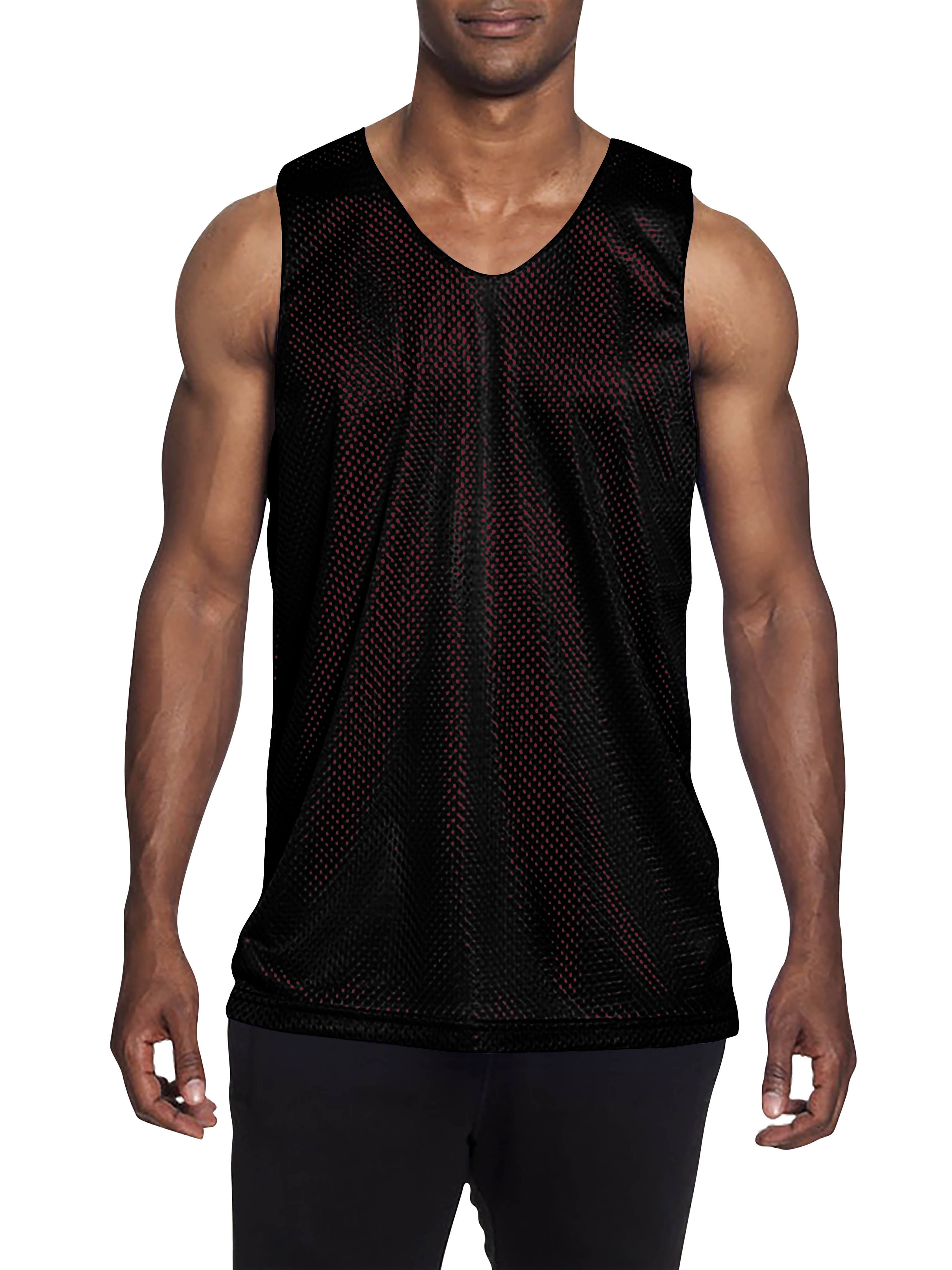 Ma Croix Men's Reversible Basketball Jersey Breathable Practice Tank ...