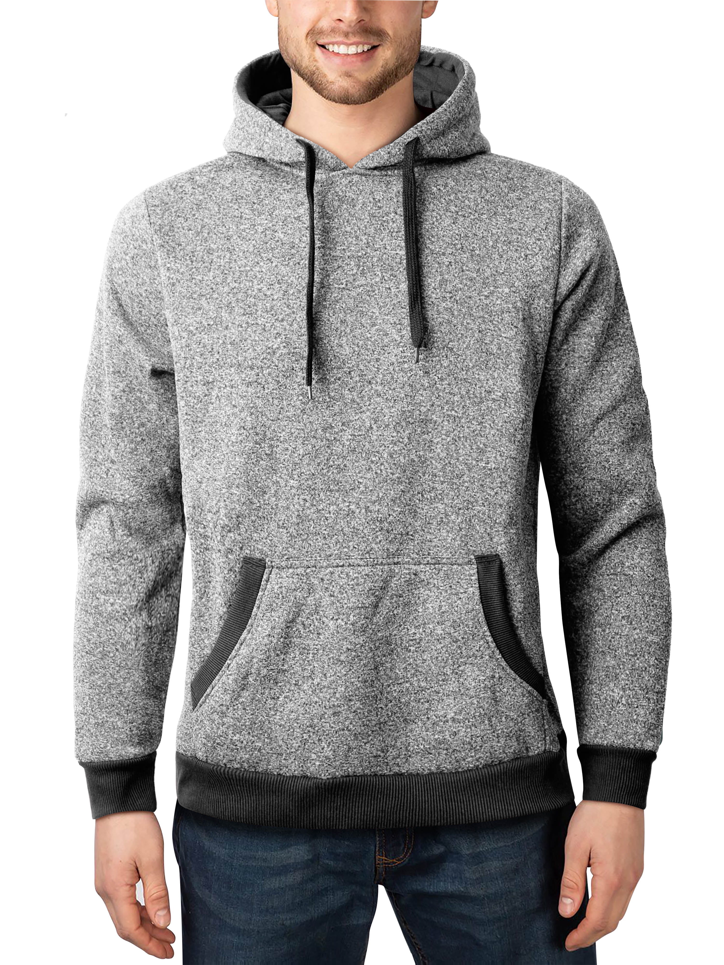 Ma Croix Men's Standard Premium Classic Comfort Marled Fleece Pullover ...