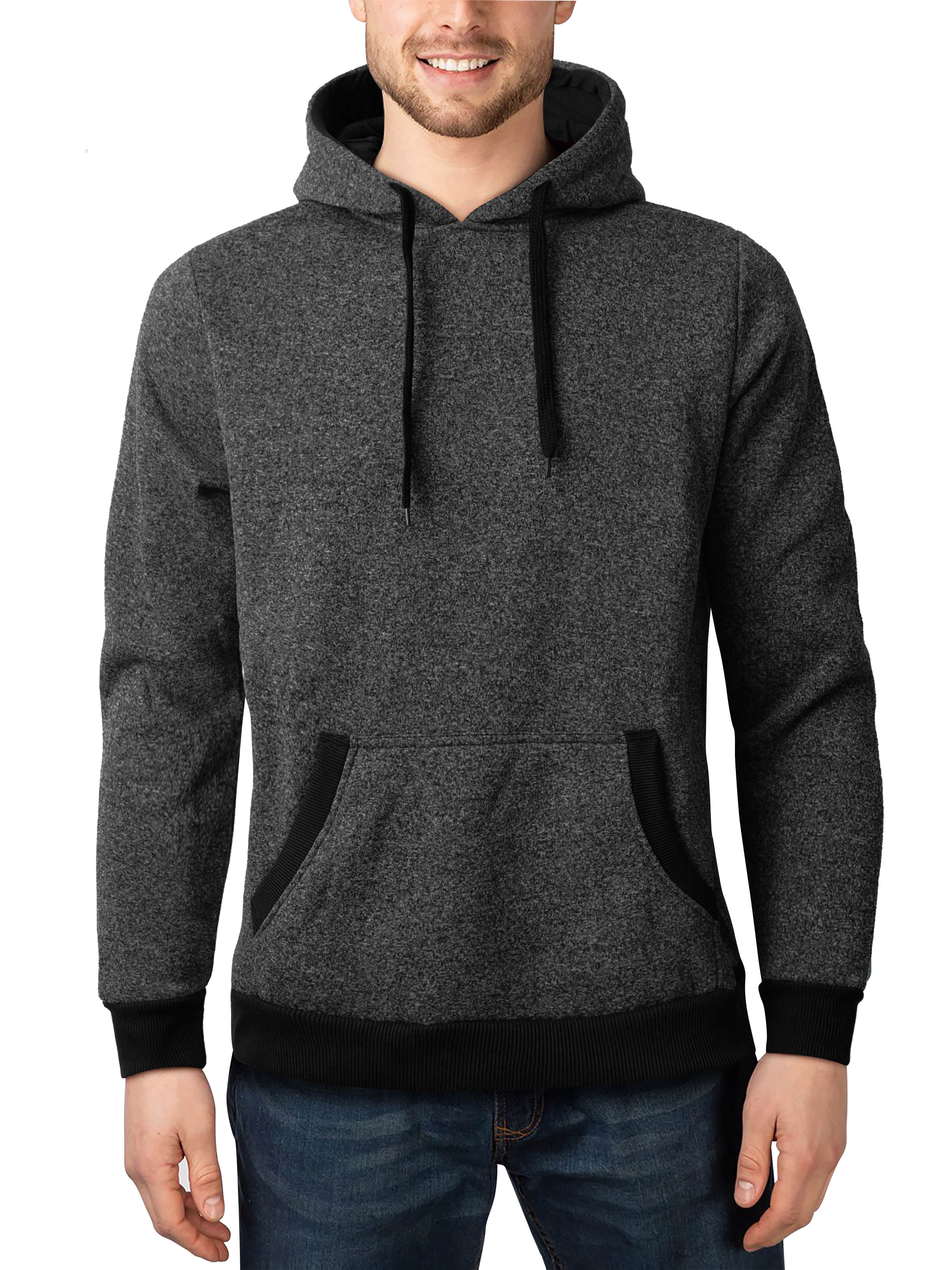 Ma Croix Men's Standard Premium Classic Comfort Marled Fleece Pullover ...