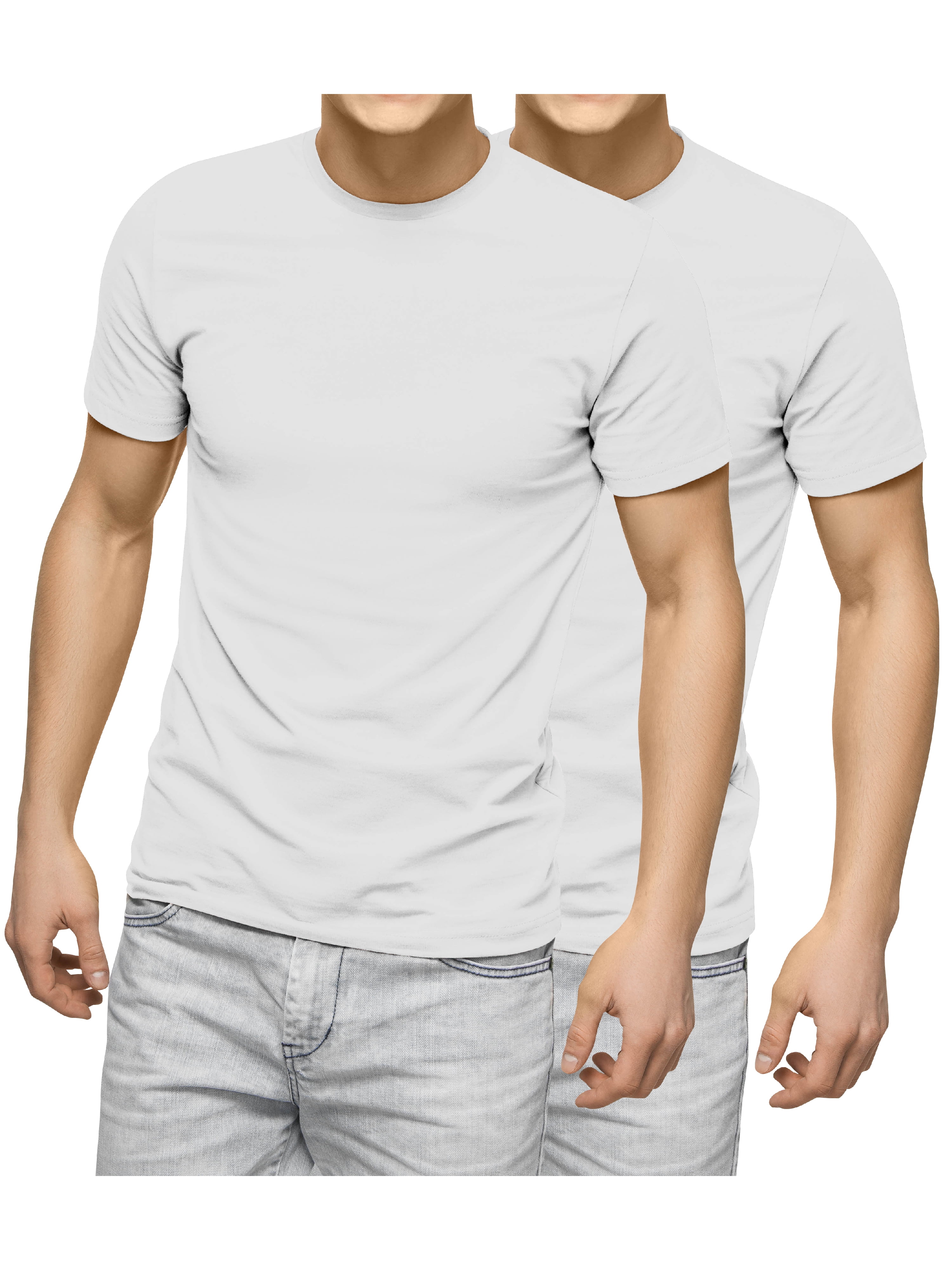 Ma Croix Mens Essentials Crew Neck Short Sleeve T-Shirts Lightweight Everyday Tee 2-Pack ...