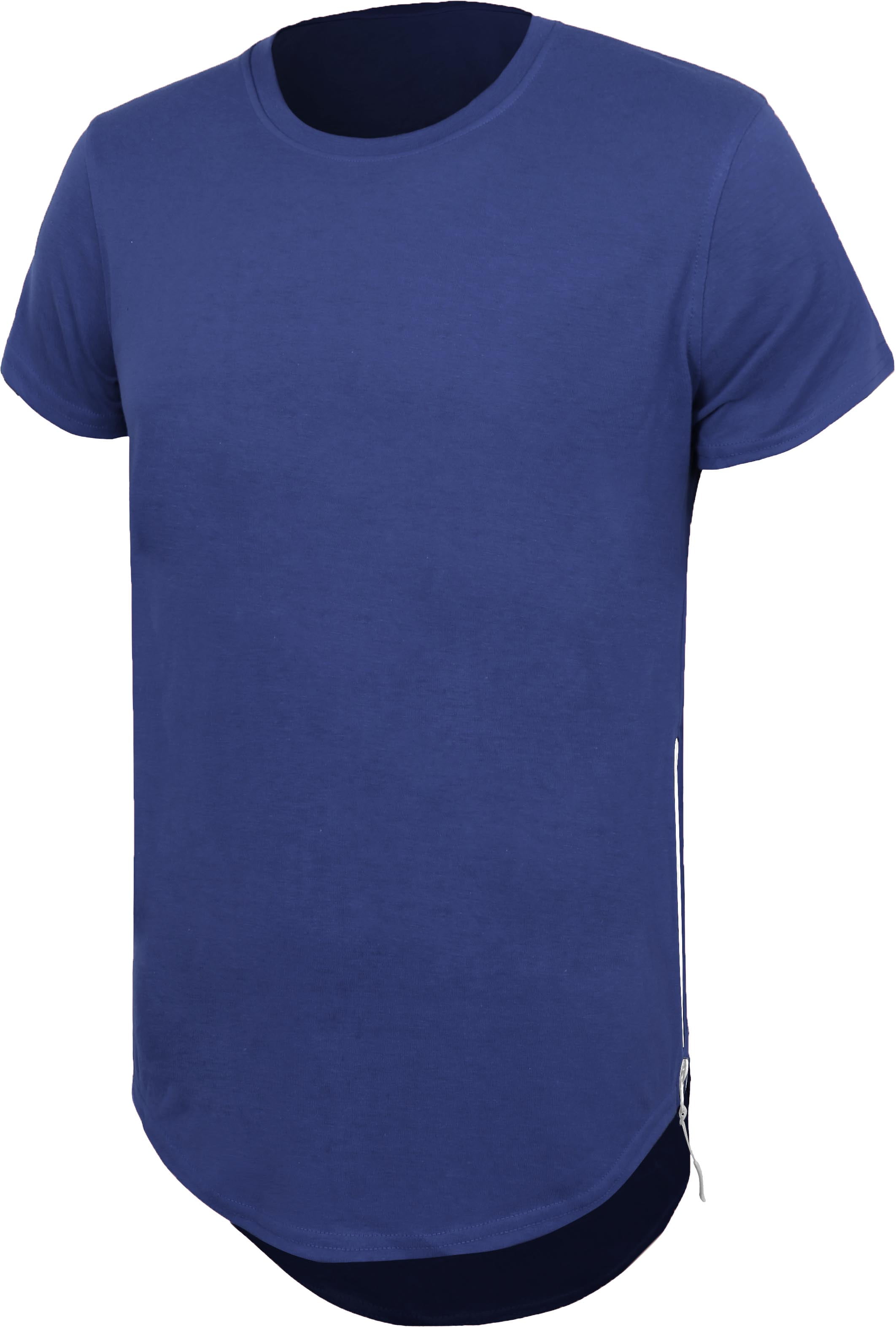 Ma Croix Mens Extended Hipster T Shirt Drop Tail Scallop Hem Elong ...