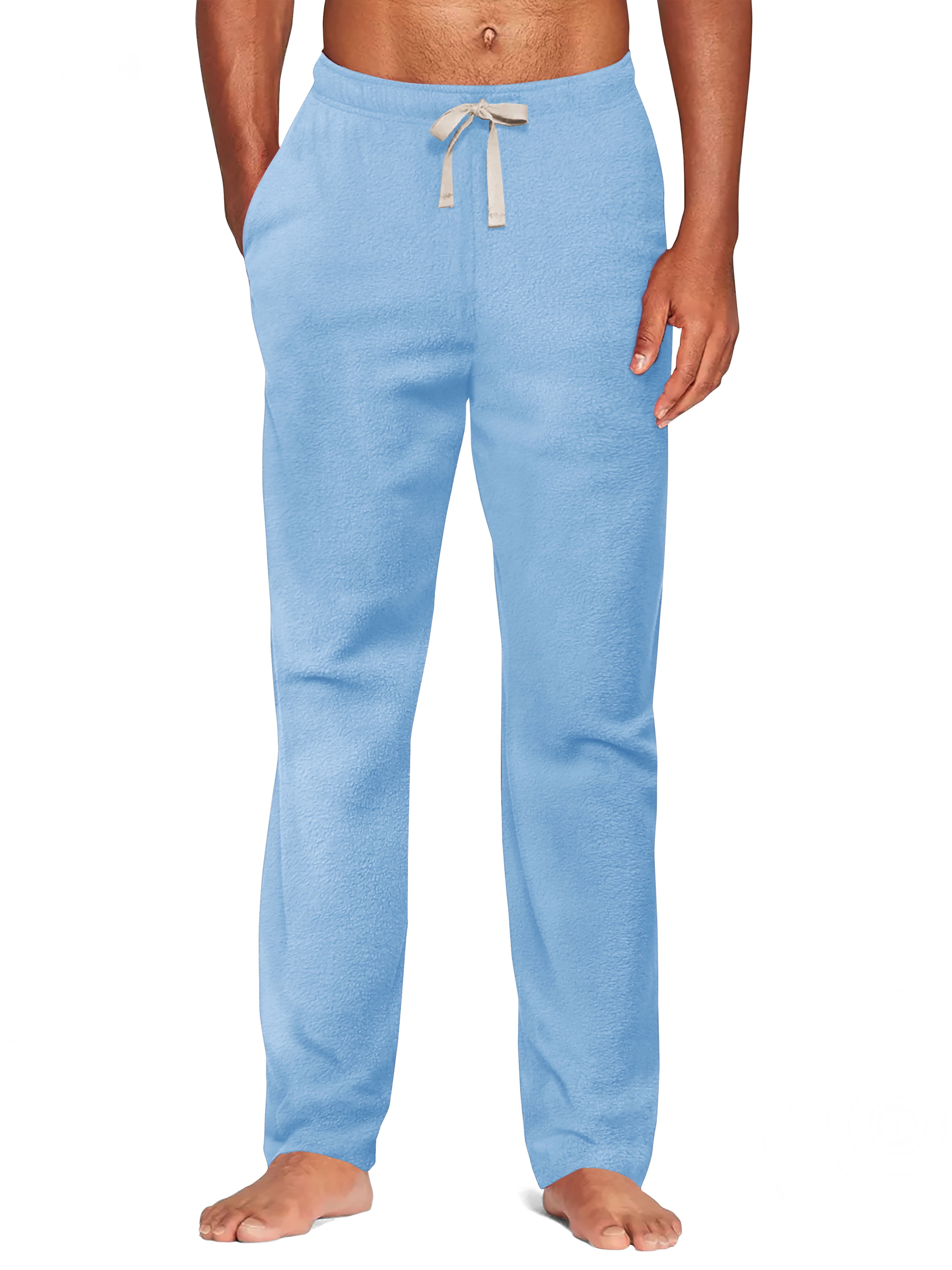 Ma Croix Mens Fuzzy Pants Solid Plush Fleece Jogger Sweatpants with ...