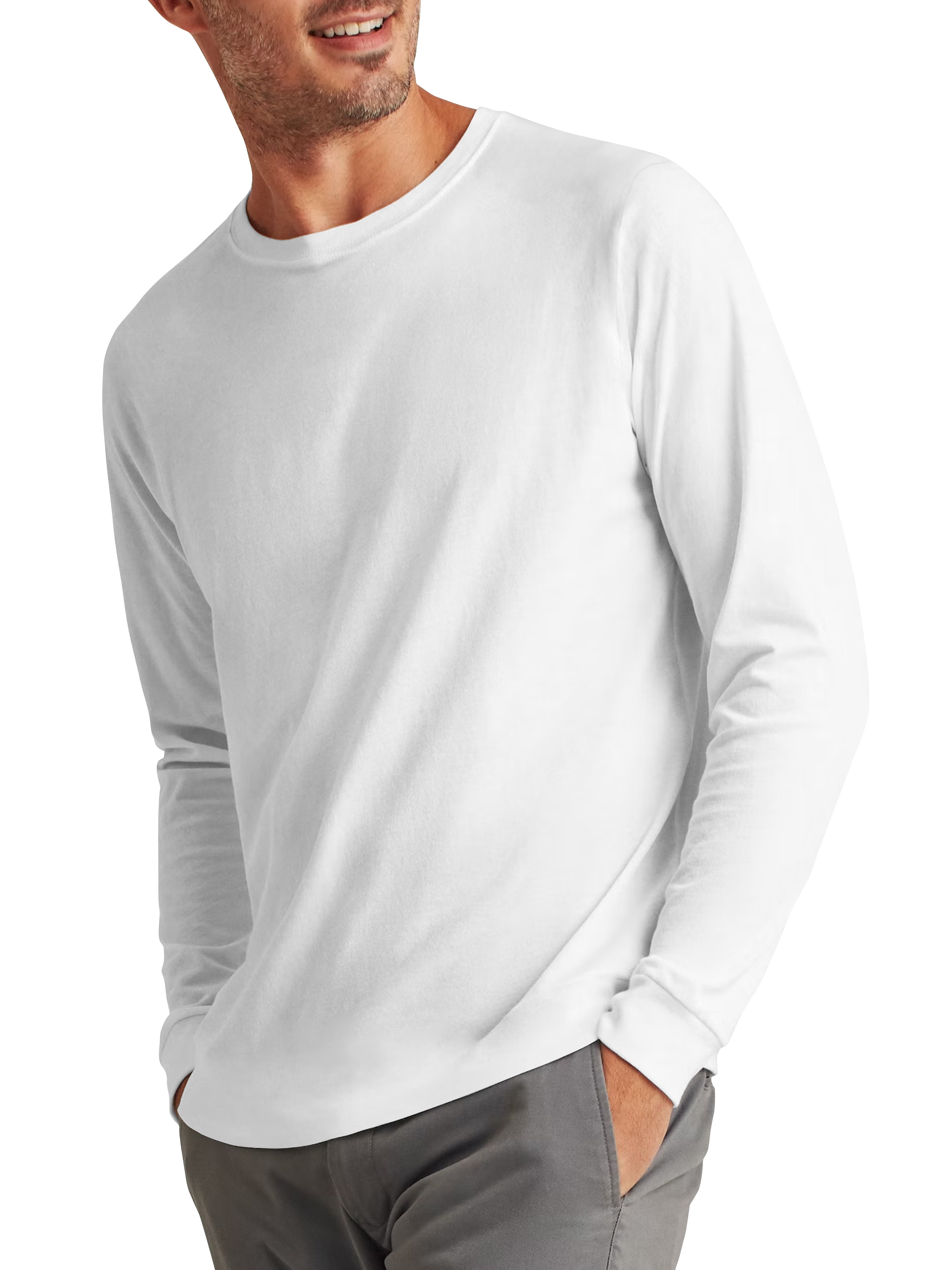 Ma Croix Mens Lightweight, Premium Comfort, Crew Neck Long Sleeve T ...