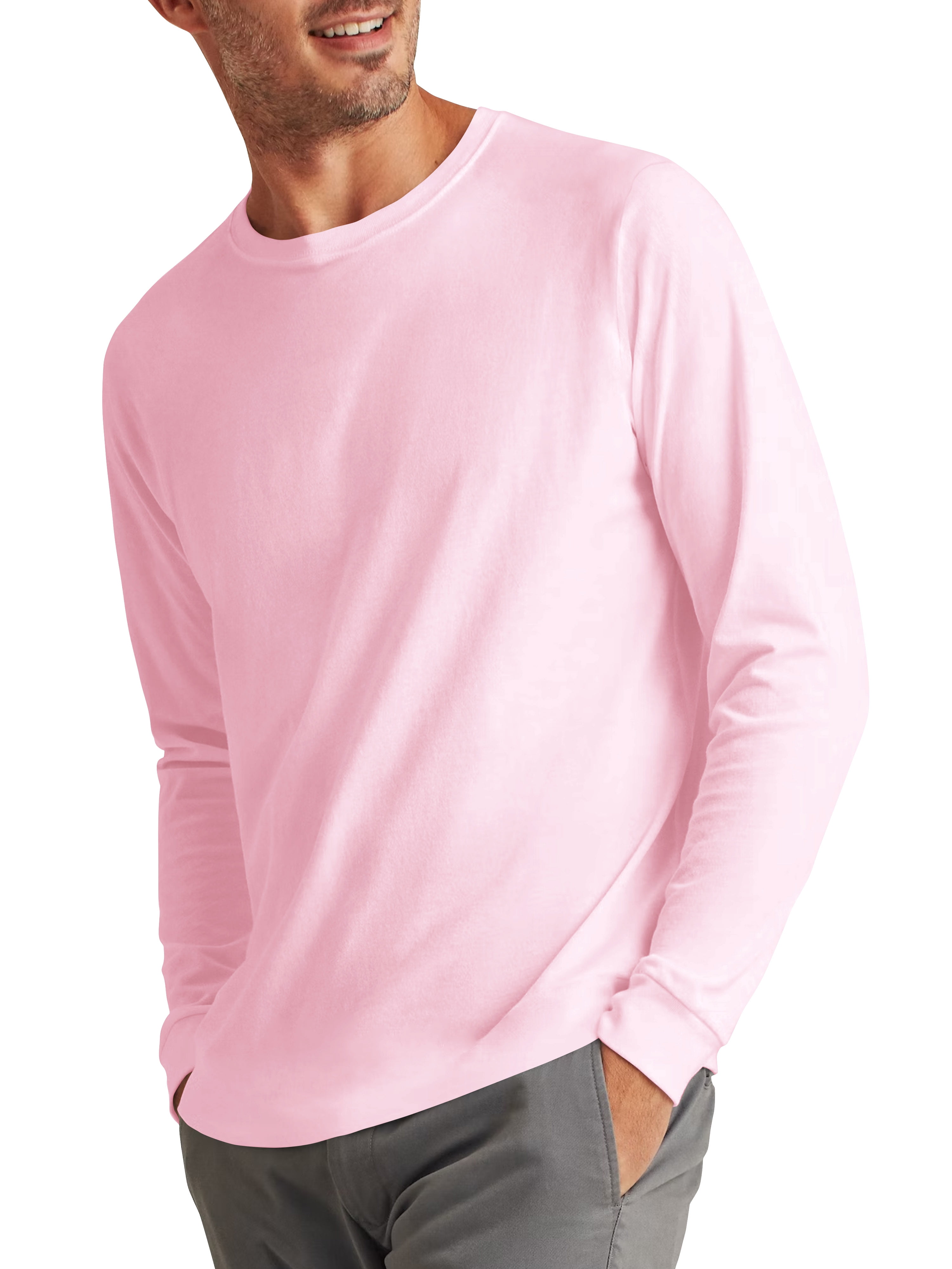 Ma Croix Mens 100% Organic Cotton, Lightweight, Long Sleeve T-Shirt ...