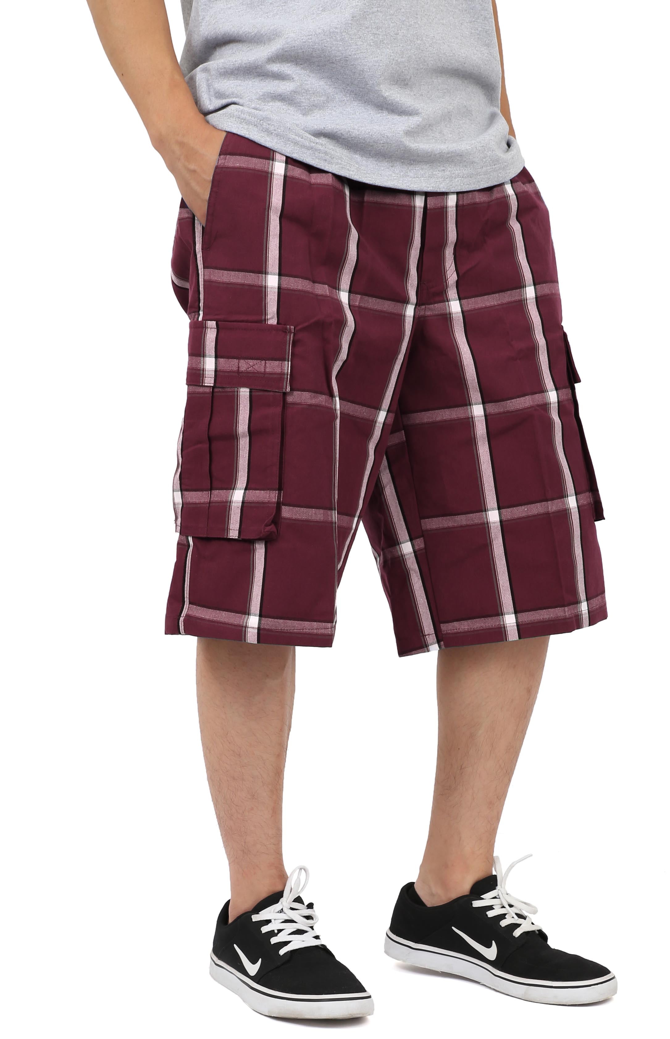 Ma Croix Mens PLAID SHORTS Cargo Pants Casual Comfort Fit S-5XL ...