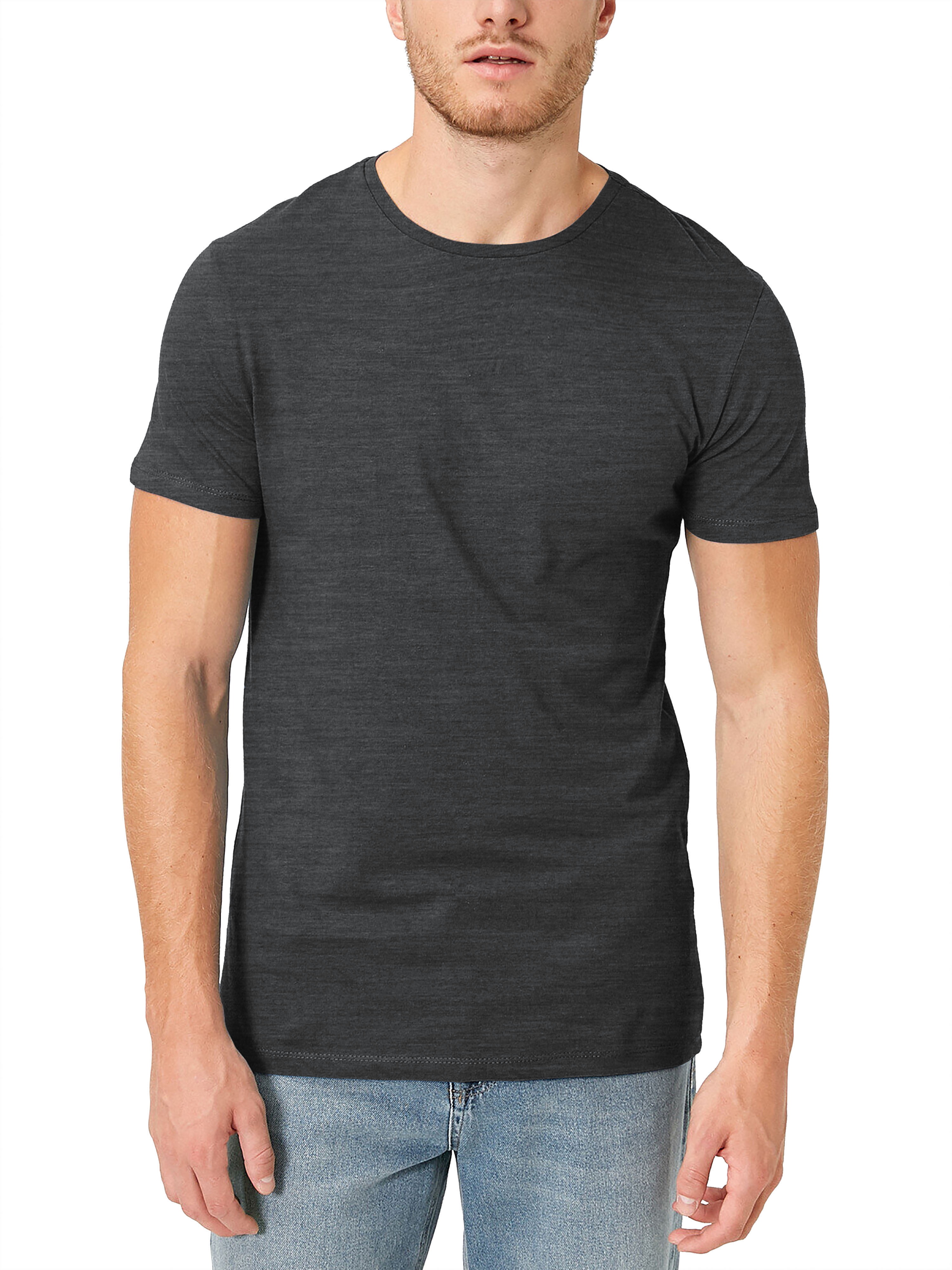 Ma Croix Mens Premium Cotton Casual Crew Neck Short Sleeve Tri Blend ...