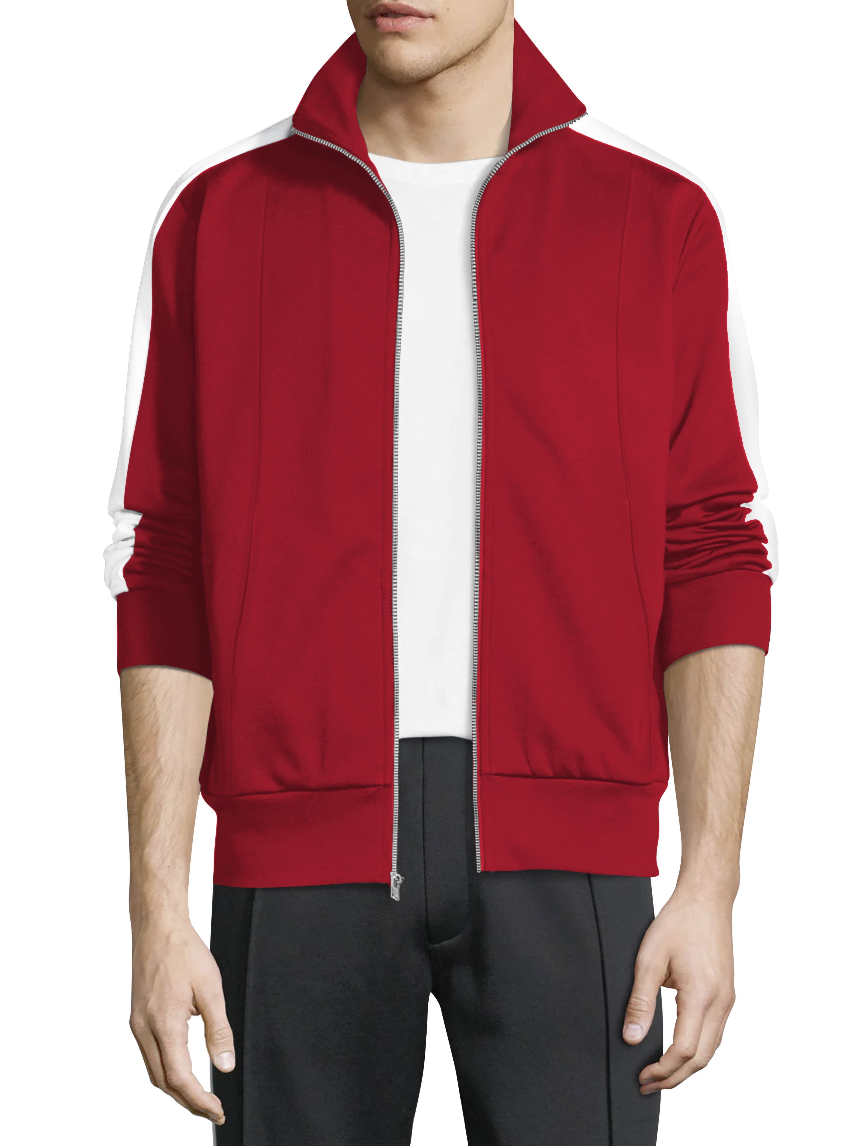 Ma Croix Mens Premium Vintage Track Jacket Performance Active Slim Fit ...