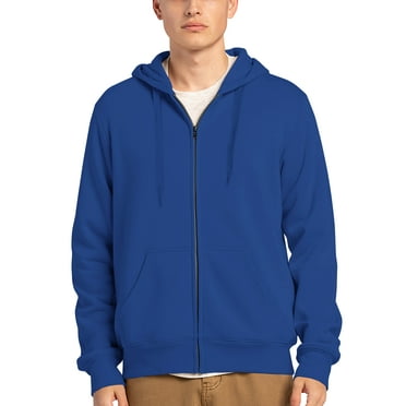 Hanes Essentials Men's EcoSmart Fleece Full Zip Hoodie, Sizes up to 3XL ...