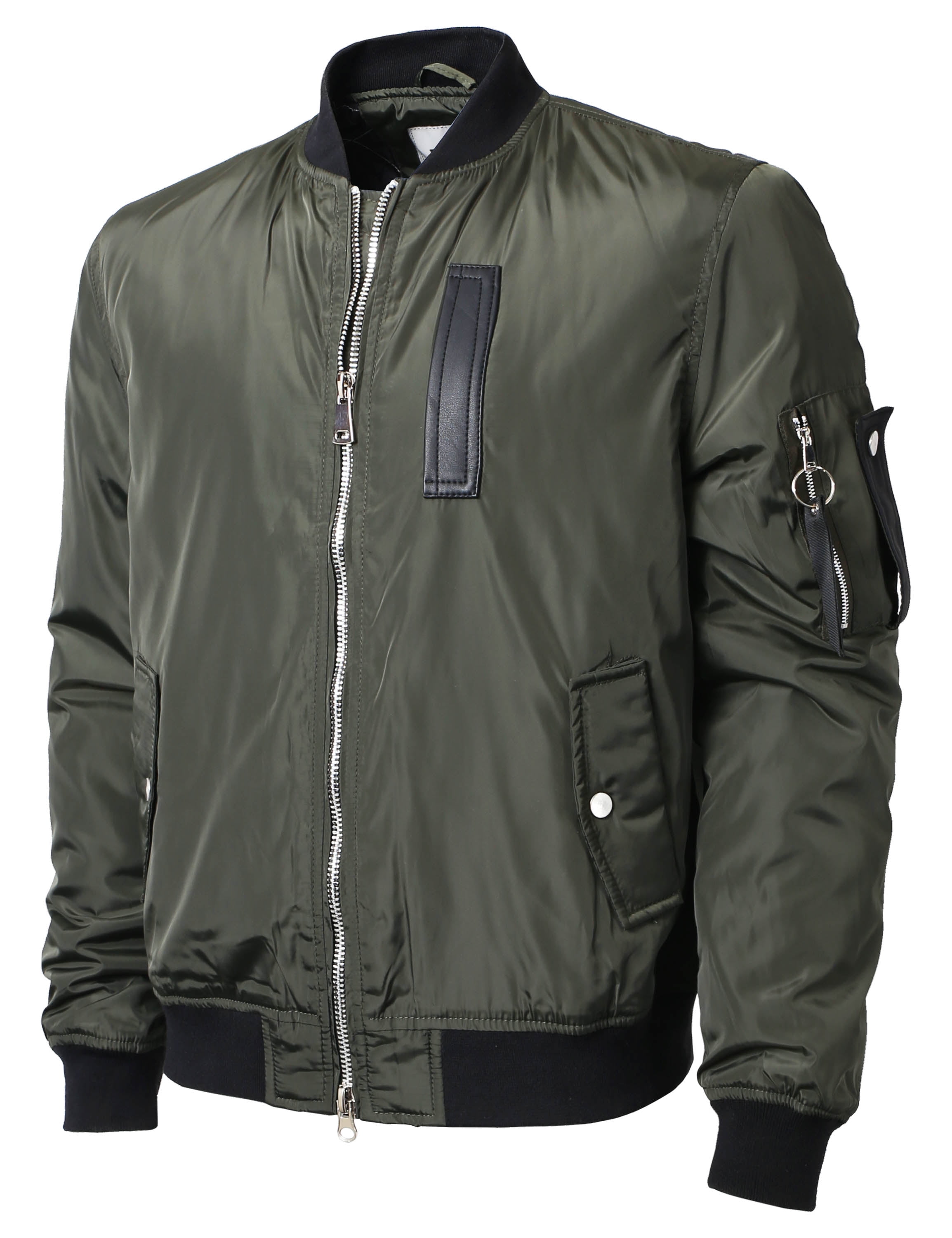 Ma Croix Premium MA-1 Padded Bomber Flight Jacket Slim Ma Croix Premium MA-1 Padded Bomber Flight Jacket Slim