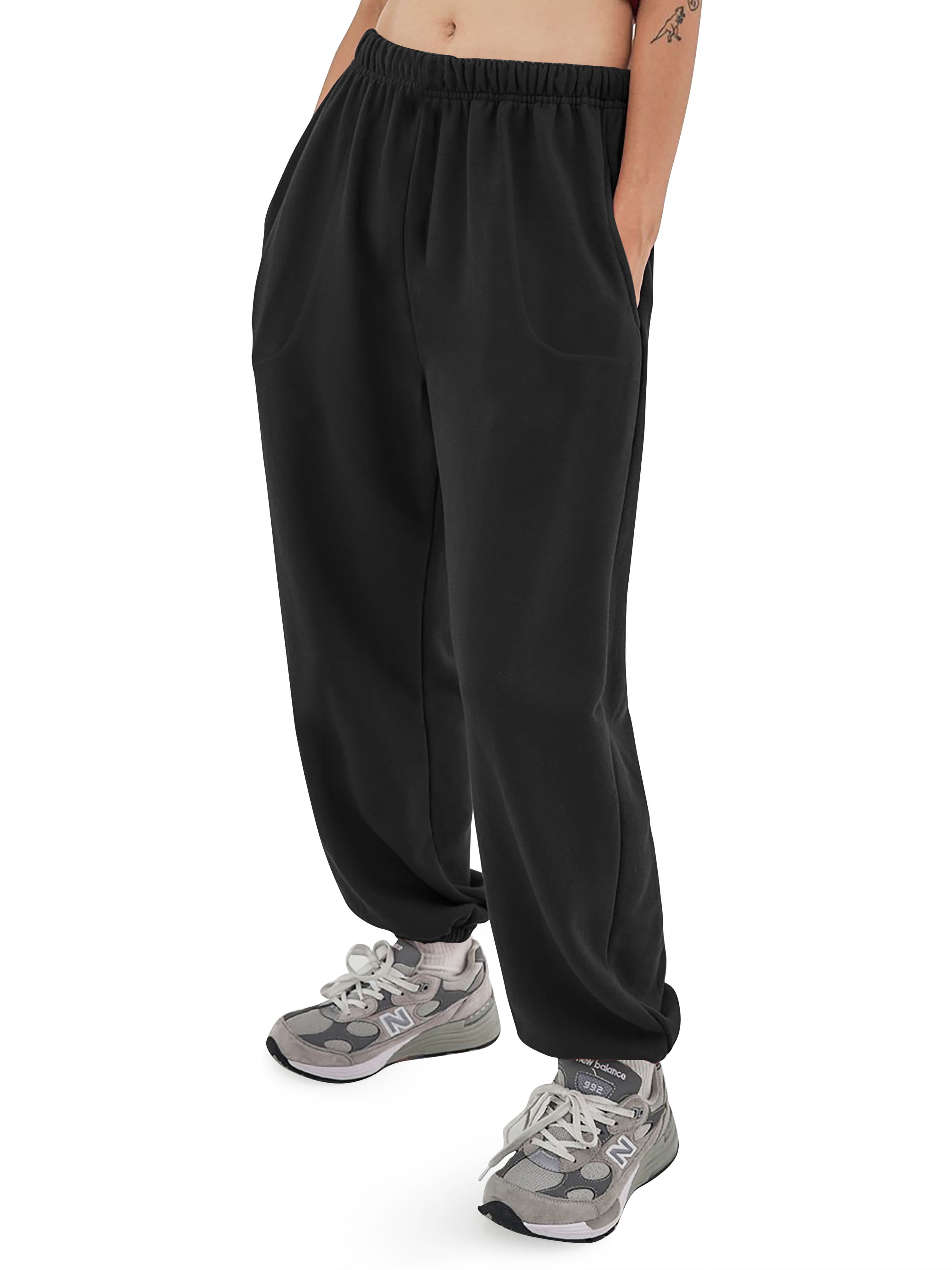Ma Croix Women's Lightweight Baggy Bottom Sweatpants, Oversized Fit ...