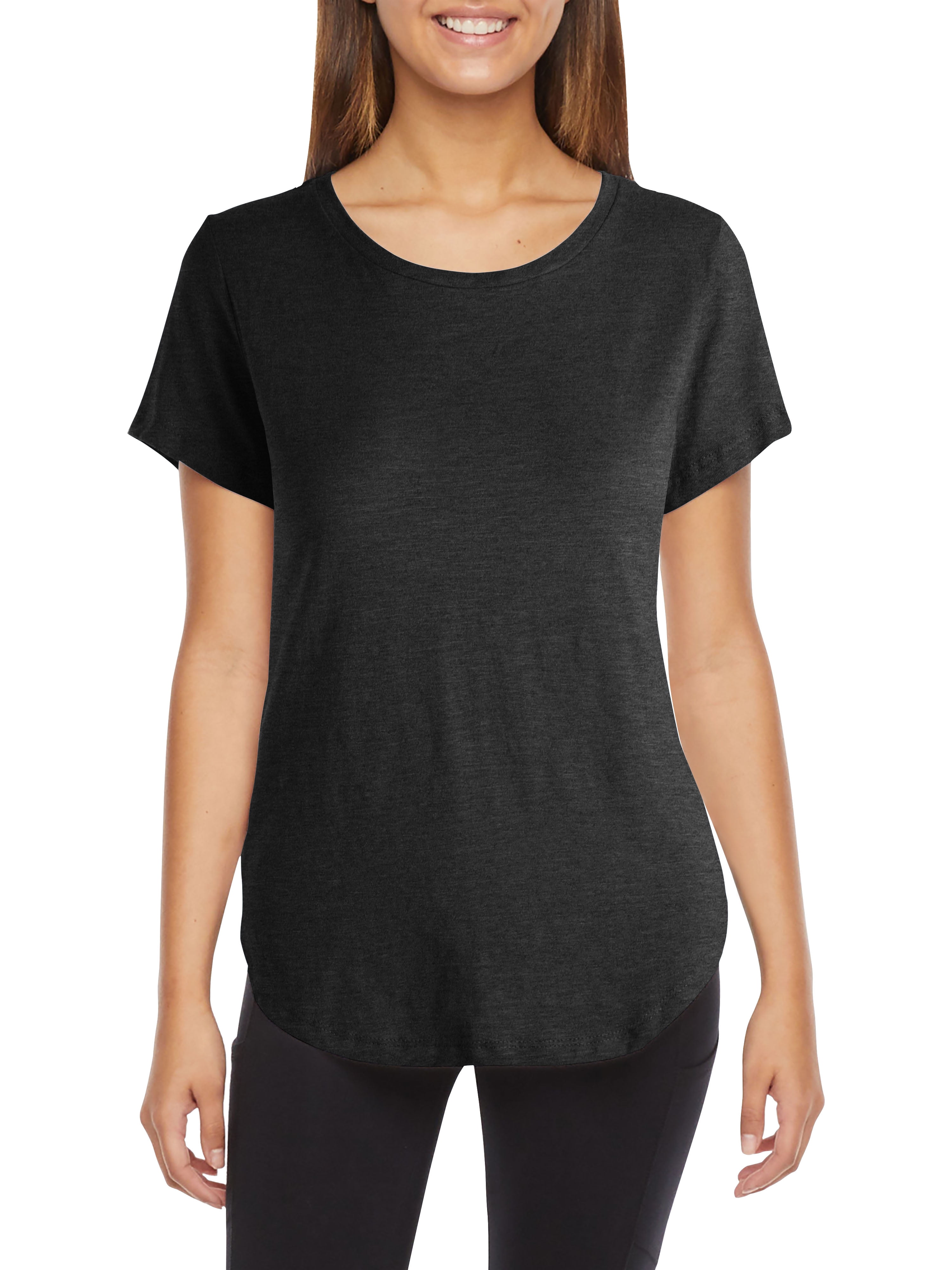 Ma Croix Womens Lightweight Hipster Round Bottom Short Sleeve Athletic ...