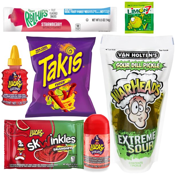 Ma Lit Candy Chamoy Pickle Kit - Includes 1 Chamoy Pickle, Takis Fuego ...
