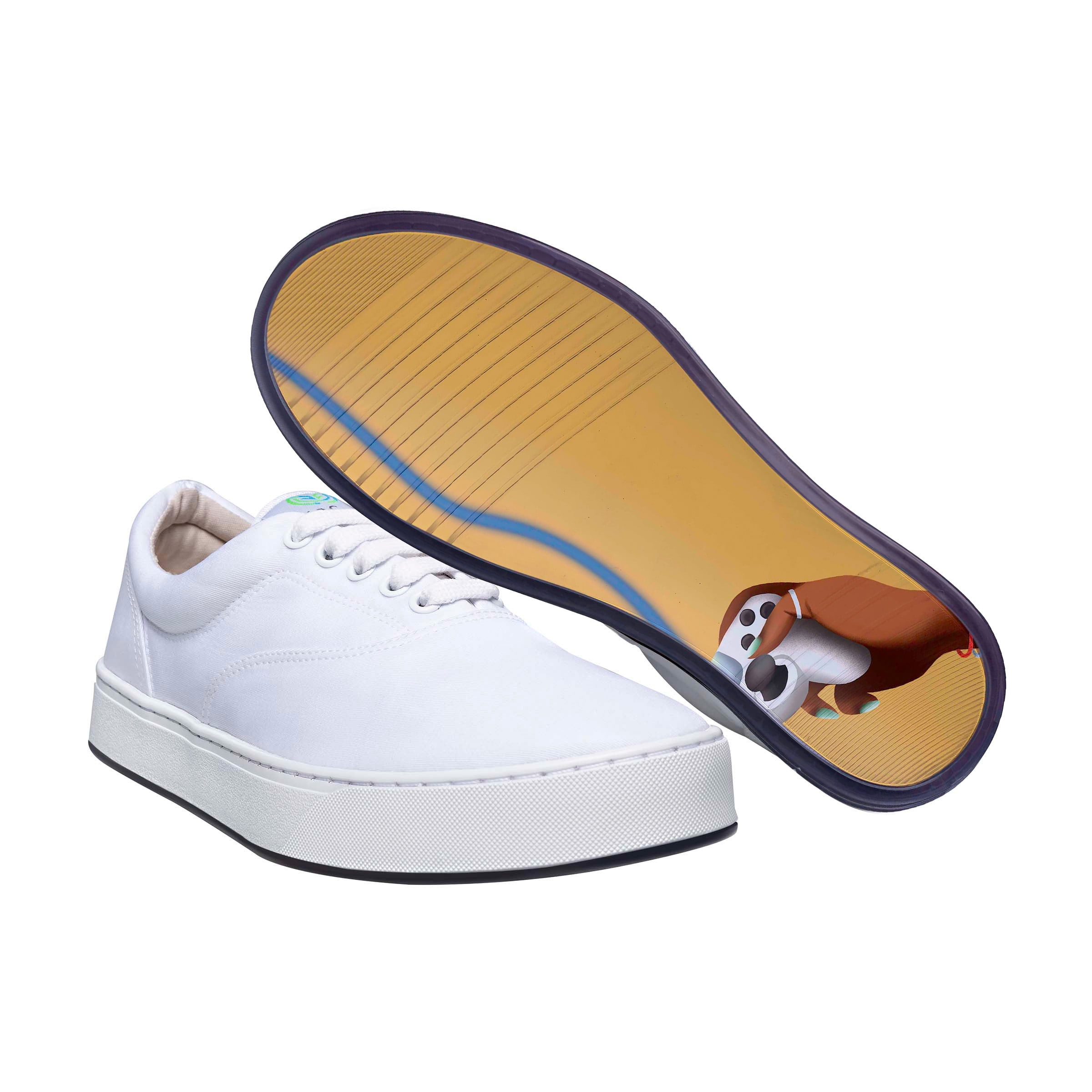 MaCae Unisex Canvas Lace Up Fashion Shoe With Unique Sole, Flat ...