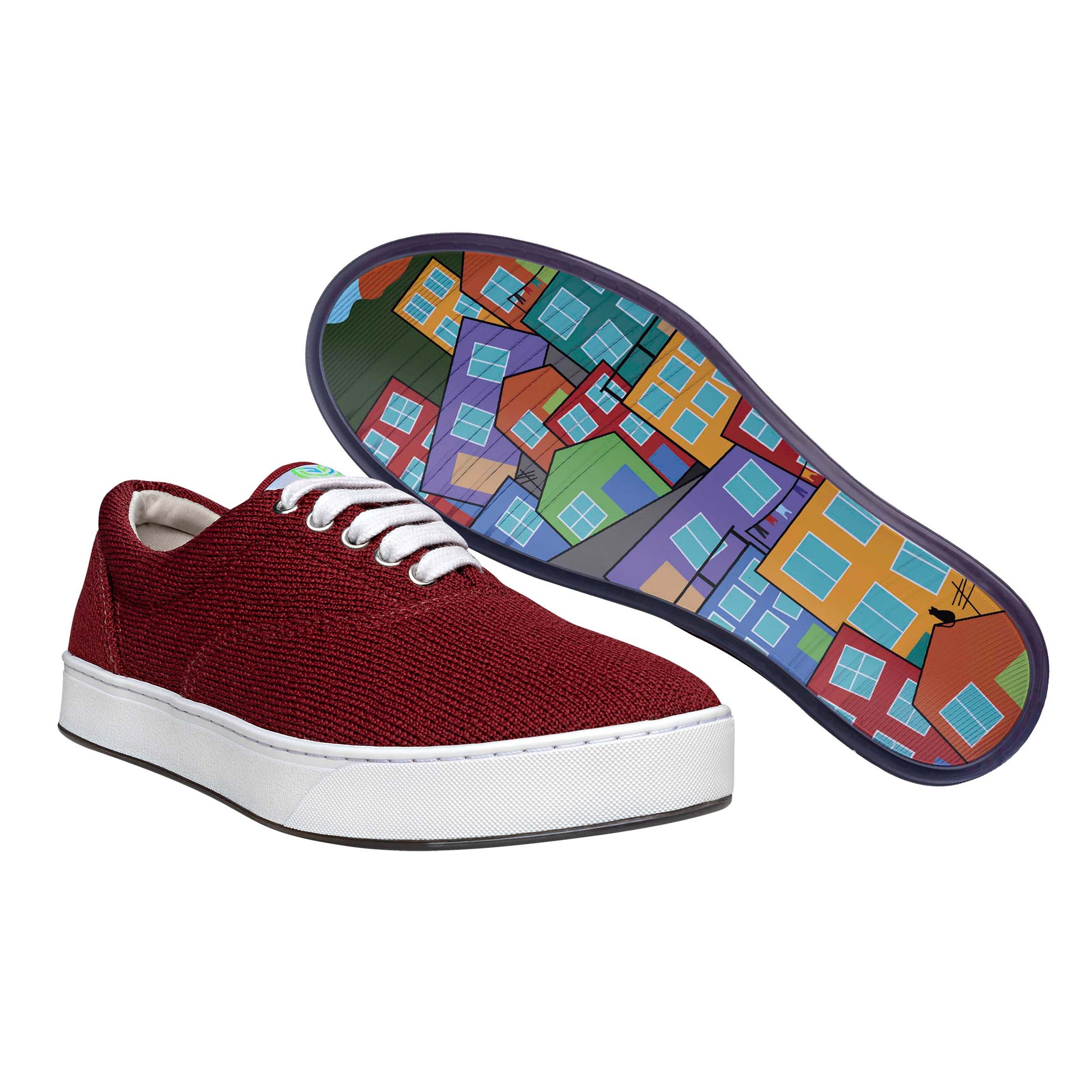 MaCae Unisex Knitting Lace Up Fashion Shoe With Unique Sole, Flat ...