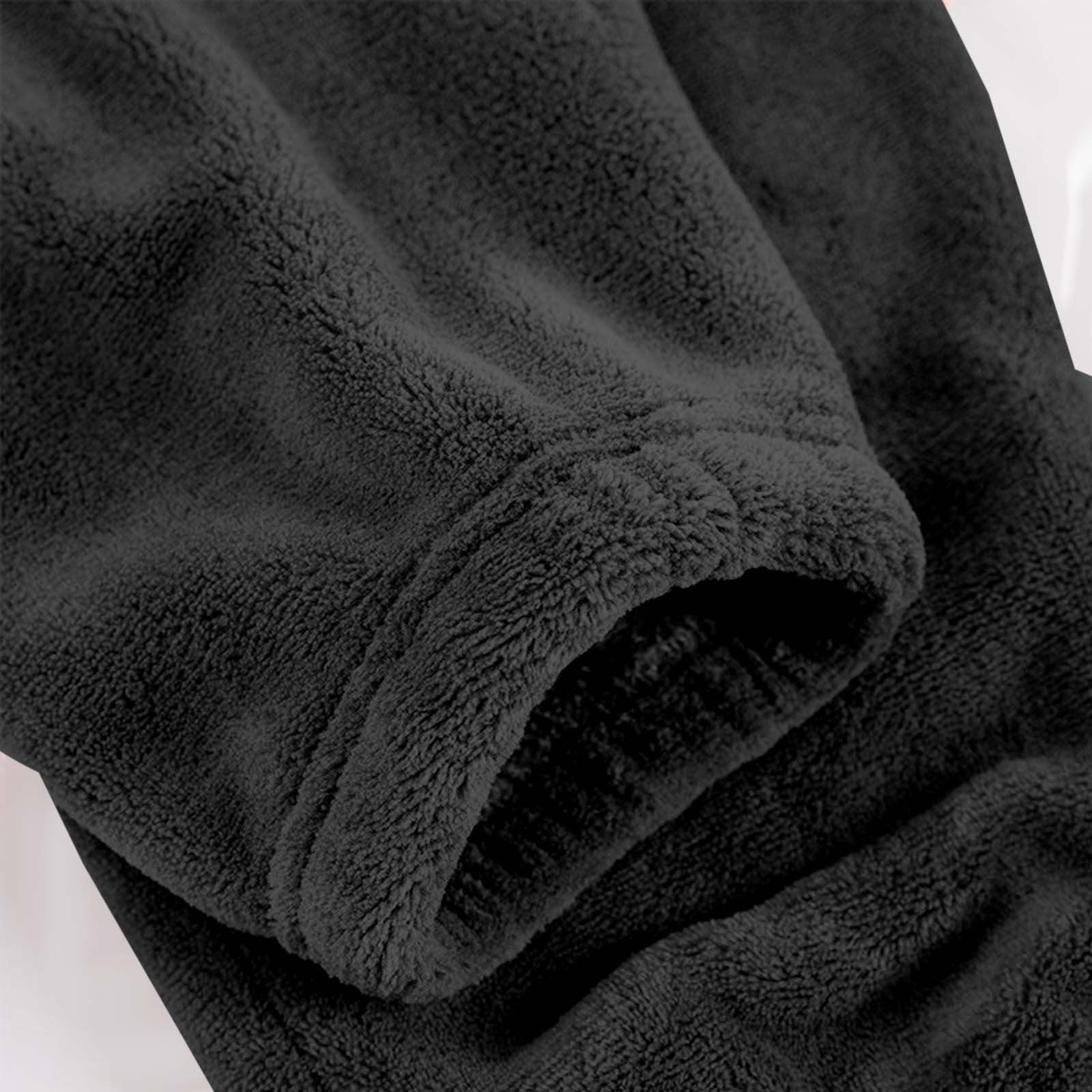 MaFYtyTPR Women's Fleece Pajamas Set Loose Solid Color And Winter Thick ...