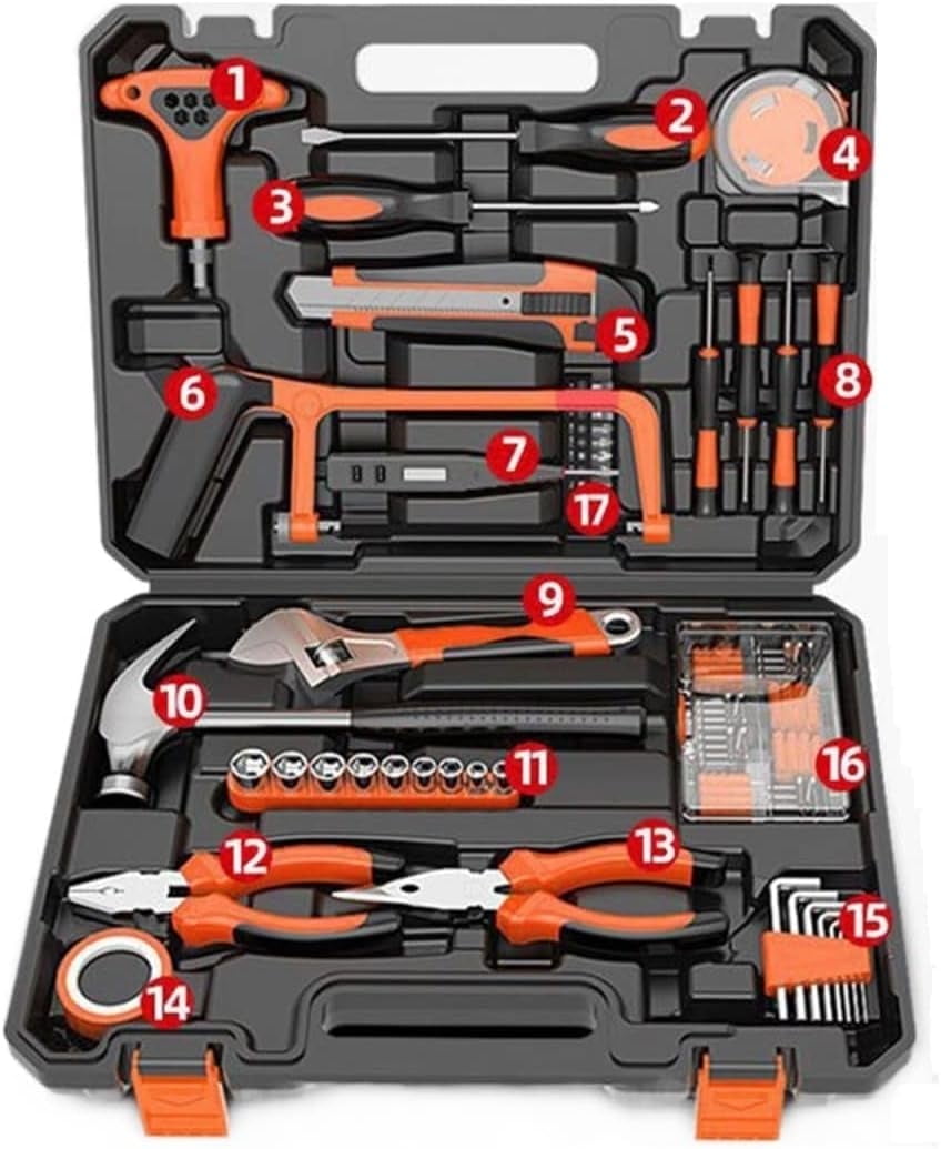 MaGiLL Tool Box Professional Complete Tools Set Toolbox Home Hand Tools Kit Car Metal ...