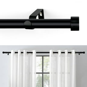 ZOPZO Black Curtain Rods, Adjustable Window Curtain Rods, Black, 66-120 ...