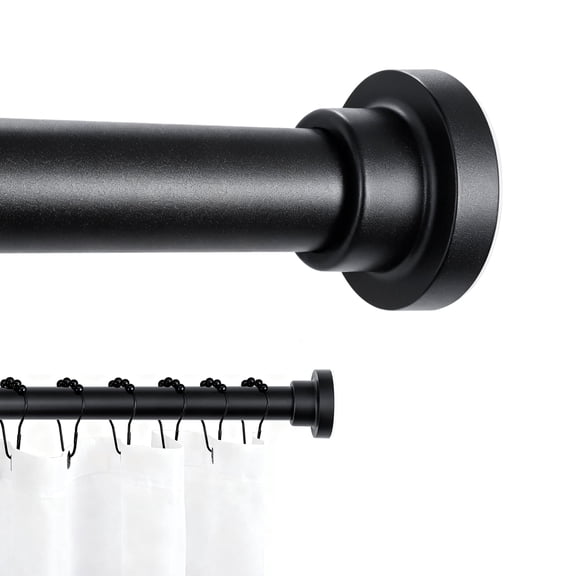 51-128 Inch Adjustable Tension Curtain Rod, No Drill Telescopic Spring ...