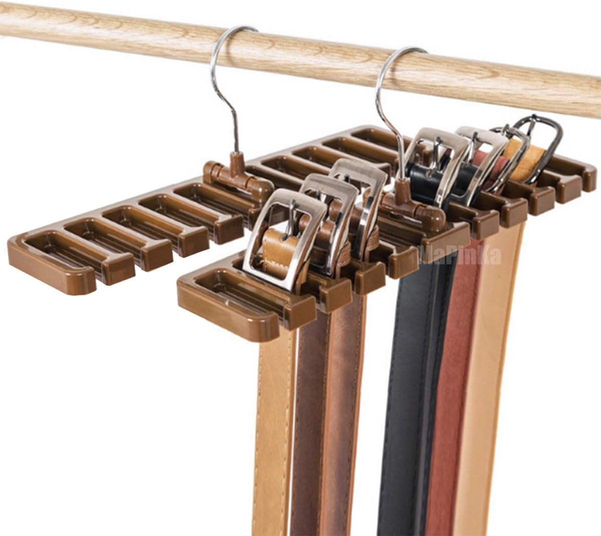 MaPinKa 2 PCS Belts Rack Storage Organizer, Hanger Holder for Belt and ...