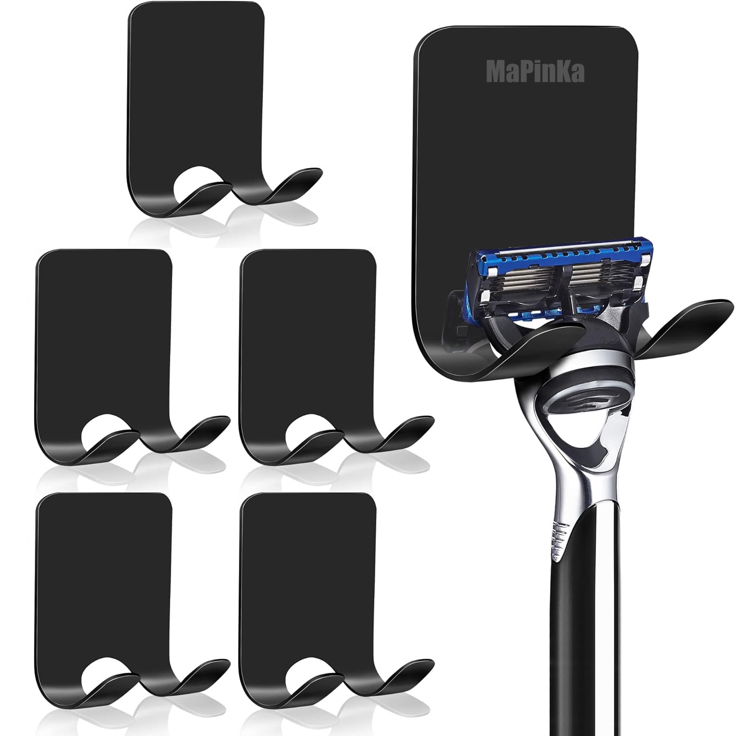 MaPinKa 6 PCS Shower Razor Holder - Waterproof Stainless Steel Self ...