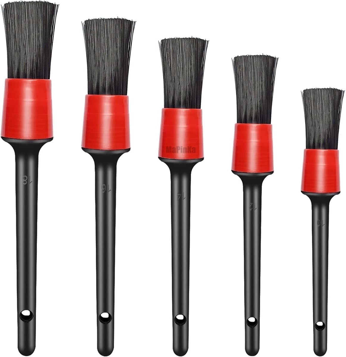 MaPinKa Detailing Brush Sets - 5 Different Sizes | Natural Boar Hair ...