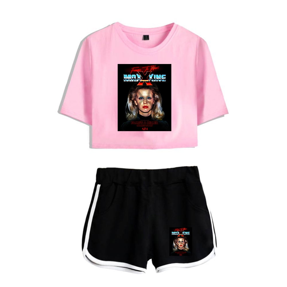 MaXXXine Movie Tee Shorts 2 Piece Sets Casual Women Trucksuit ...