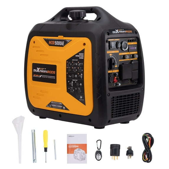 MaXpeedingrods 5000 Watt Inverter Generator, Gas Powered, Electric and ...