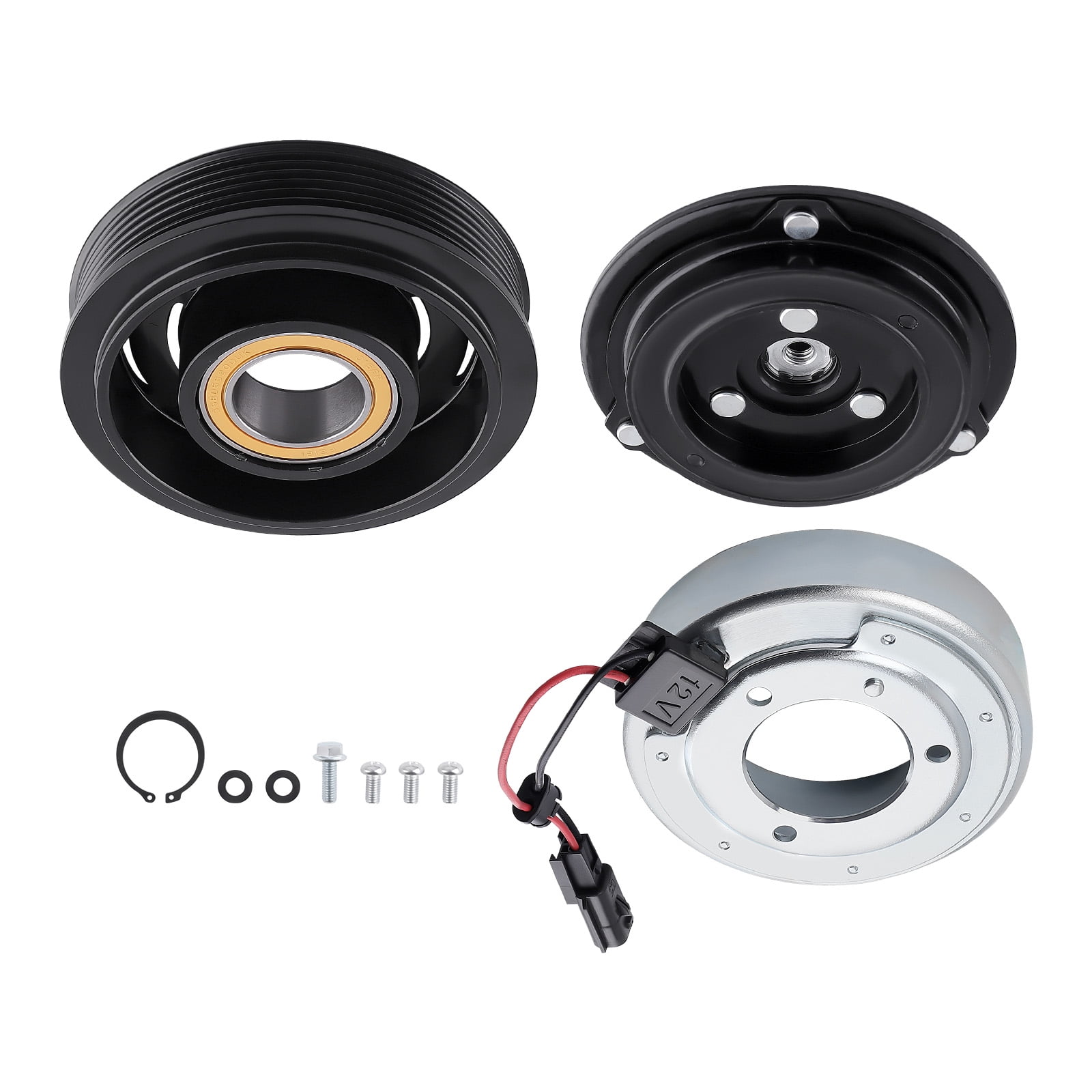 MaXpeedingrods AC Compressor Clutch Kit Pulley Bearing Coil for Nissan ...