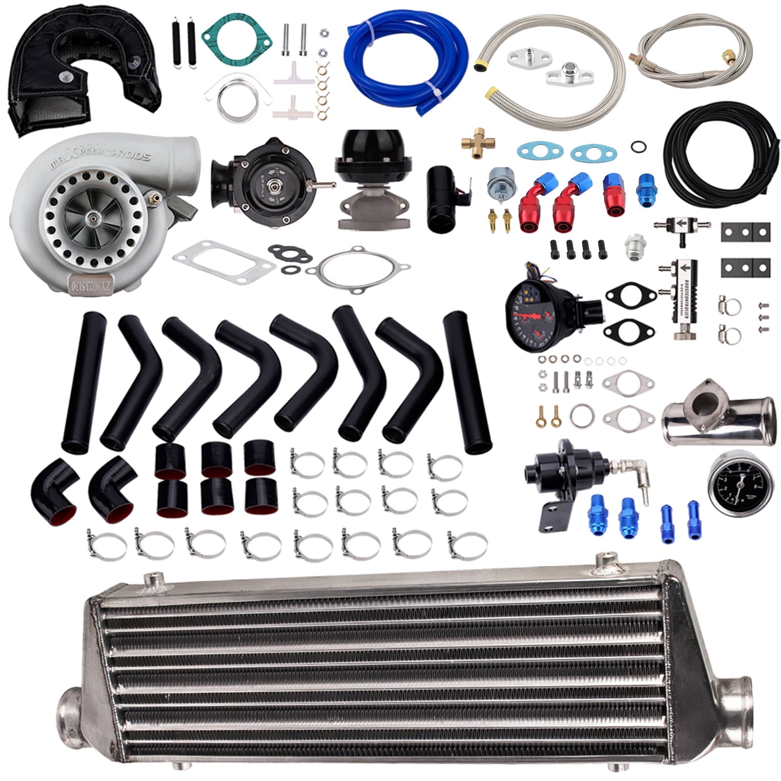 MaXpeedingrods GT35 Turbo Kit, 600HP+ with Piping, Intercooler, Oil ...
