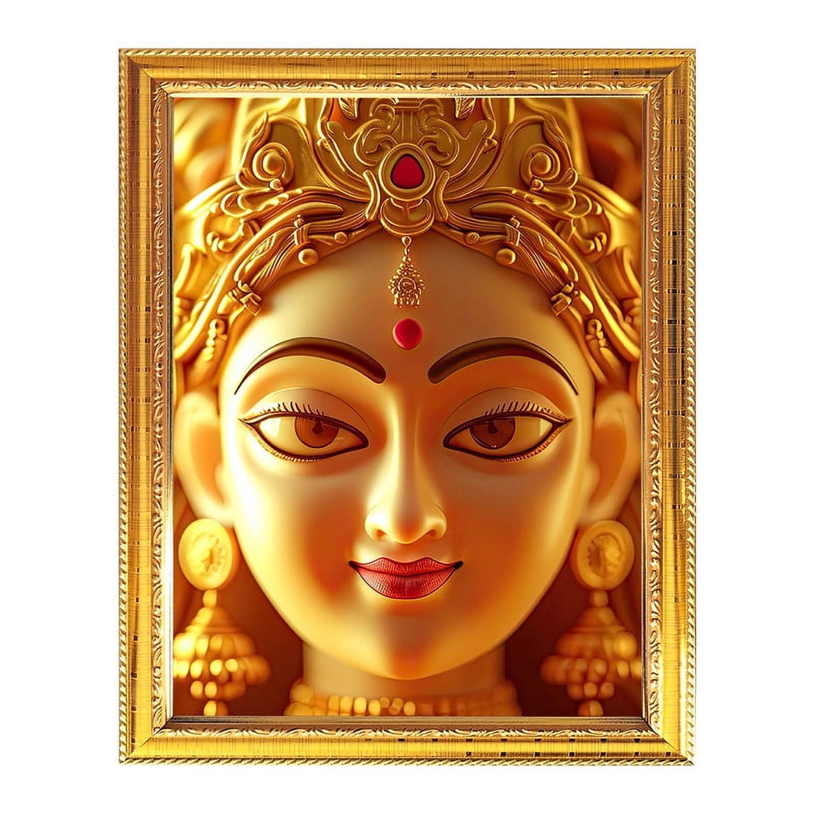 Maa Durga Religious Photo Frame Puja Room Temple Wall Hanging Gift ...