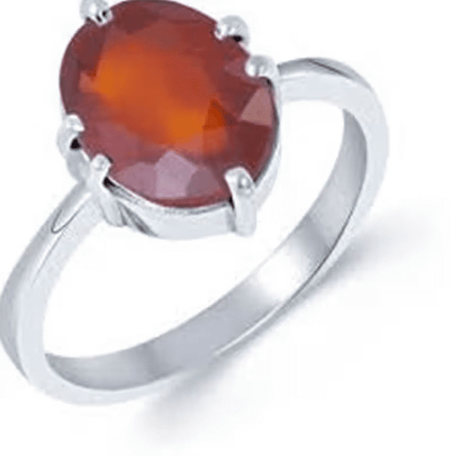 Maa Karni AAA+ Plus Quality Certified Natural hessonite Oval garnet Ring 10x12 mm 6.50 Ct. All ...