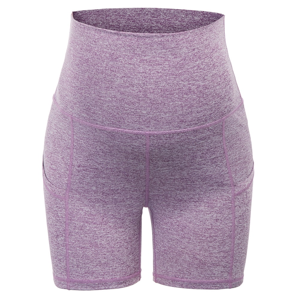 Maacie Women Maternity High Waist Tummy Control Yoga Workout Shorts ...