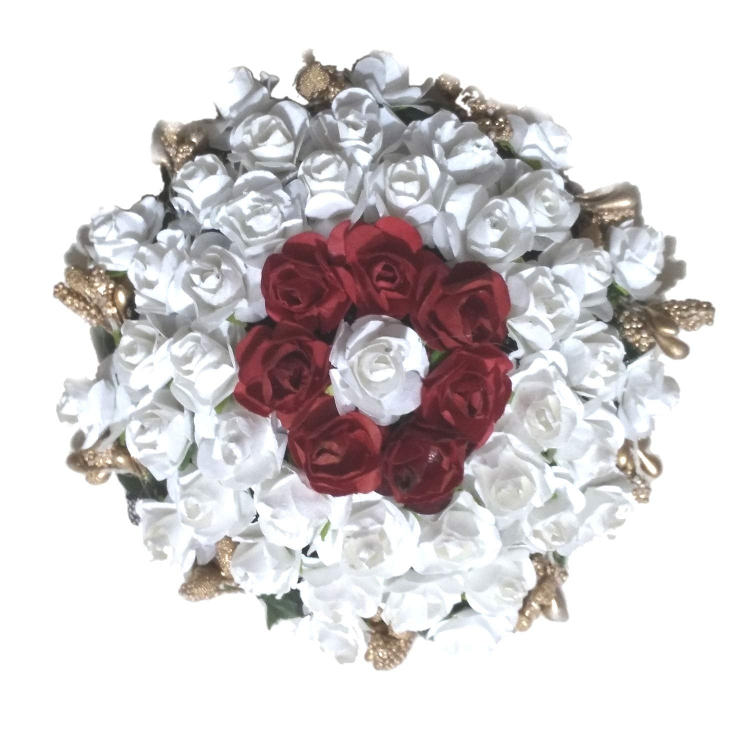 Maahal Rose Flower Bun Juda Maker Flower Gajra Hair Accessories For ...