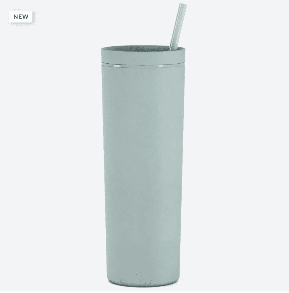 Maars 18oz Soft Touch Drinks, Rubber Matte Finish Acrylic Double Wall ...