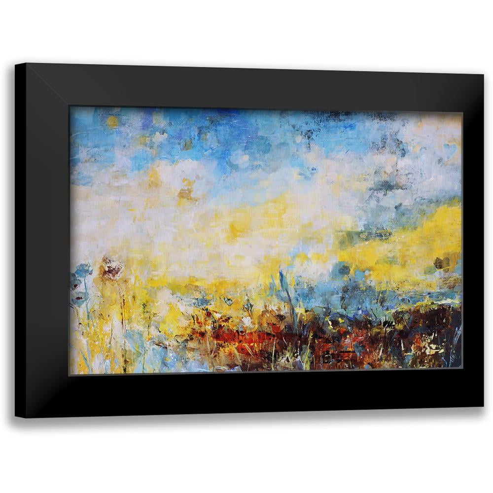 Maas, Jodi 14x11 Black Modern Framed Museum Art Print Titled - Teal Fields - Walmart.com