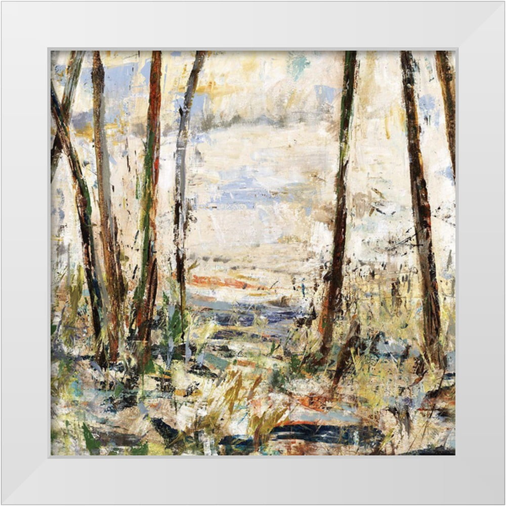Maas, Jodi 26x26 White Modern Wood Framed Museum Art Print Titled - Down by the Water - Walmart.com