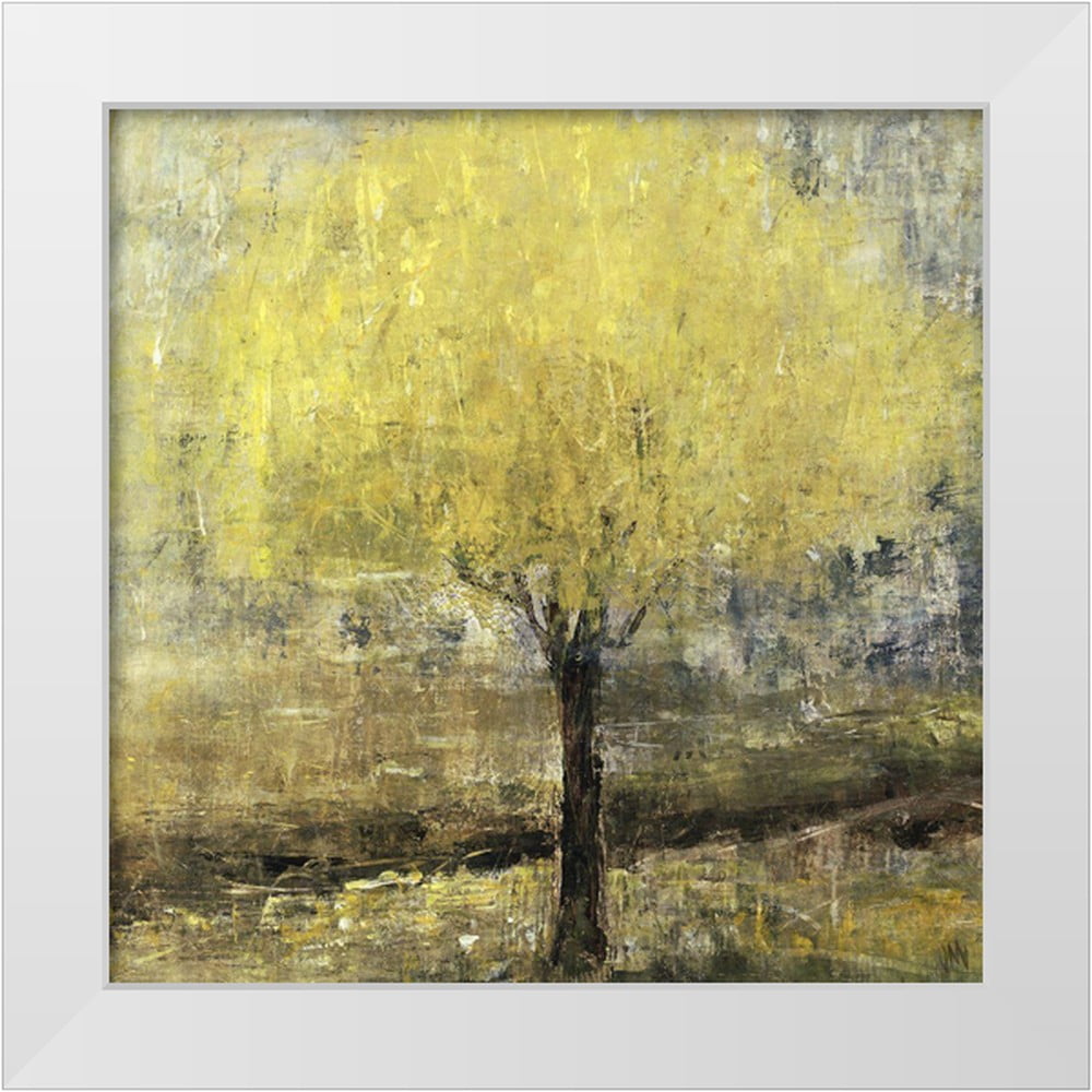 Maas, Jodi 26x26 White Modern Wood Framed Museum Art Print Titled - Lemon Lit Tree - Walmart.com